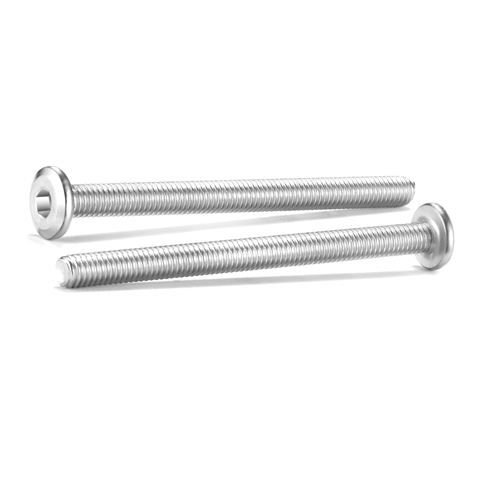 Highcool M6 80mm 10-Piece Flat Hex Cap Screws and Bolts, 304 Steel 18-8 ...