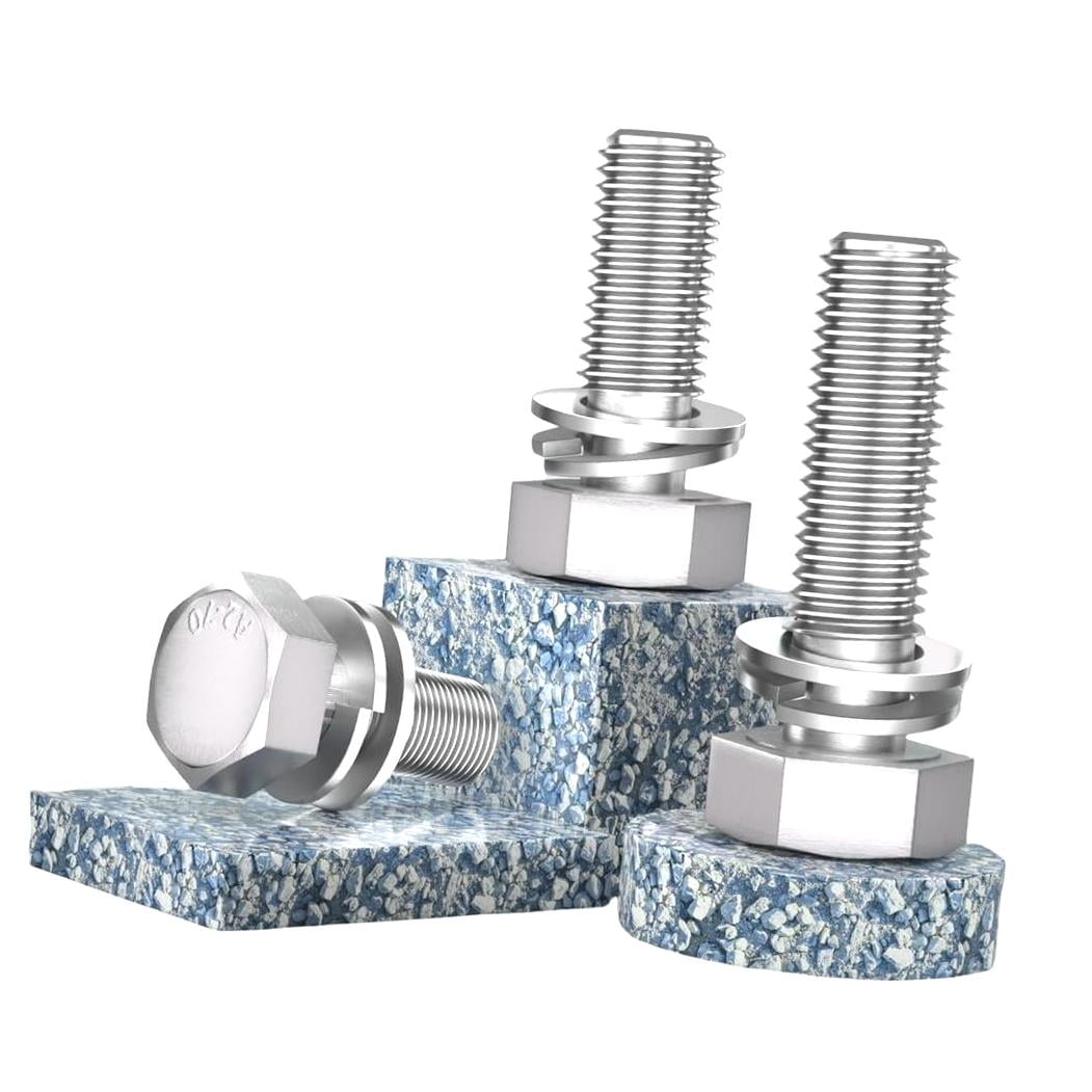 Highcool M6x20(25pcs) Stainless Steel Hexagonal Bolts, Including Flat ...