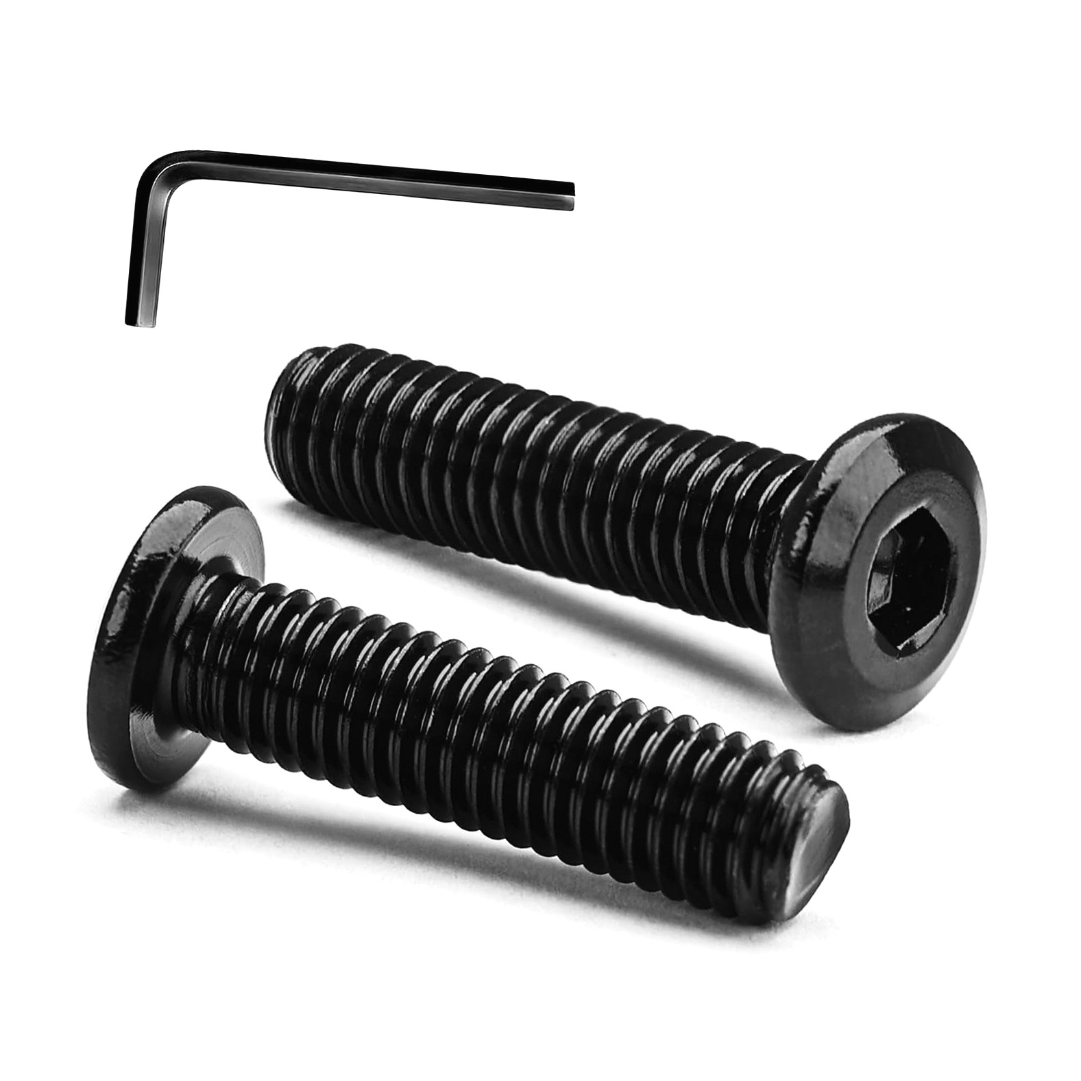 Highcool M8 30mm Flat Hex Cap Screws Furniture Bolts, Steel 18-8 (304 ...