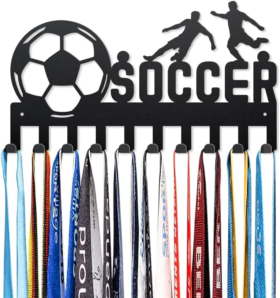 Highcool MAOYDIY Soccer Football Metal Key Hooks 8.8×15.7 Inch Sports ...