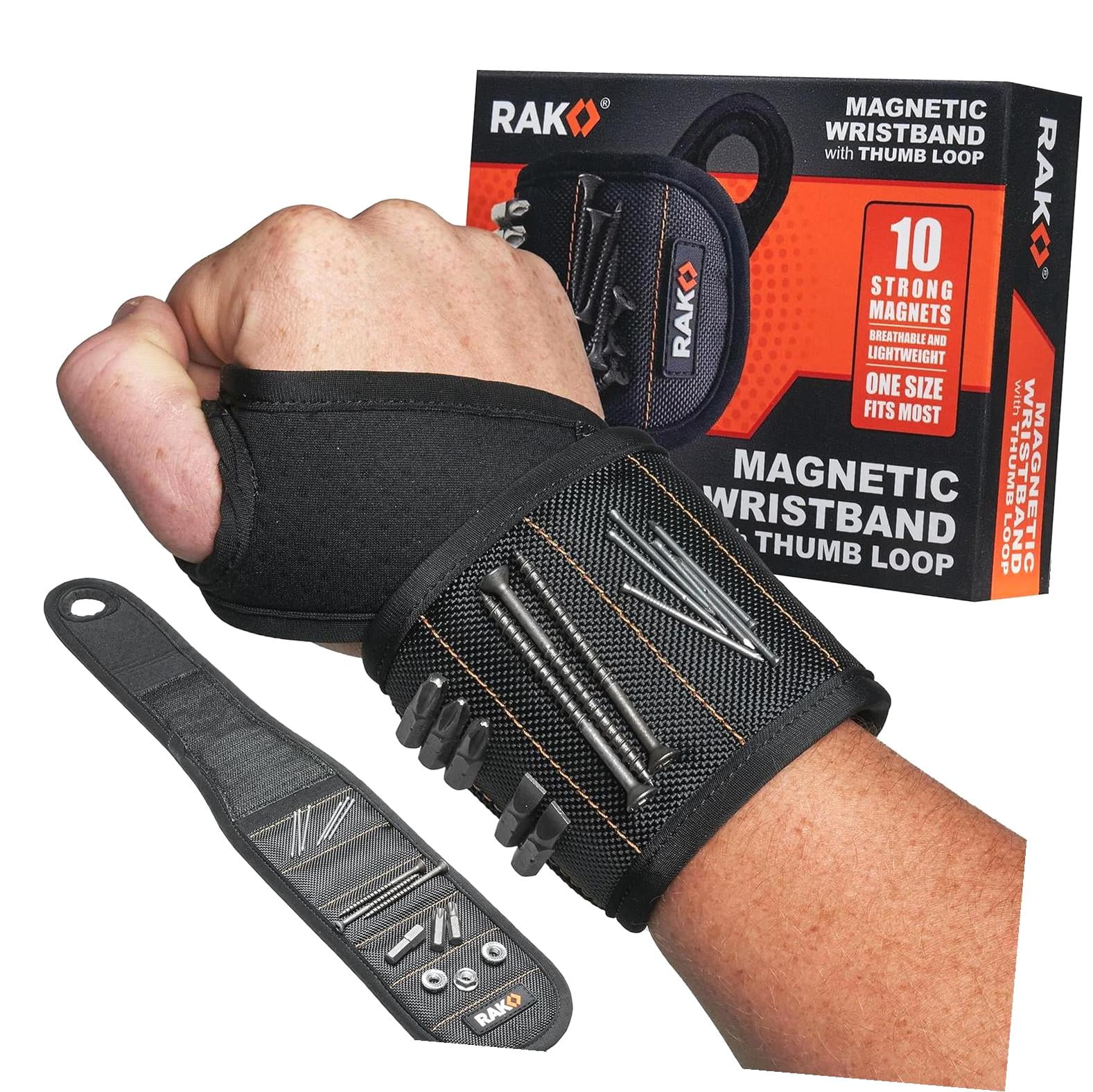 Highcool Magnet Wristband with Thumb Loop for Holding Screws, Nails and ...