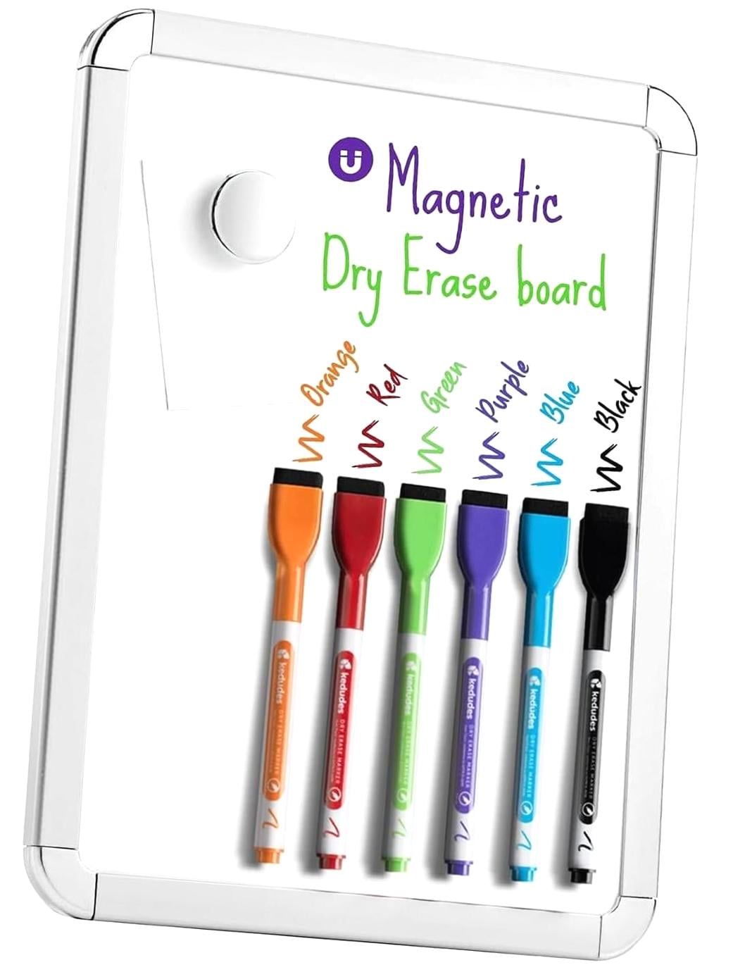 Highcool Magnetic 8.5''x11'' Mini Whiteboard - Includes 6 Colorful ...