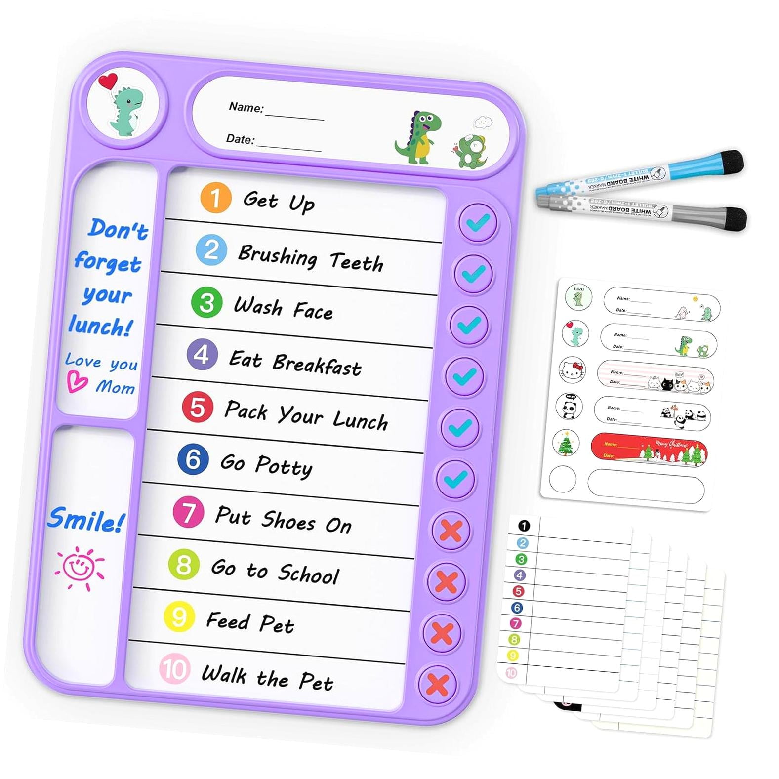 Highcool Magnetic Chore Chart, ADHD Task Organizer with Stand, Includes ...