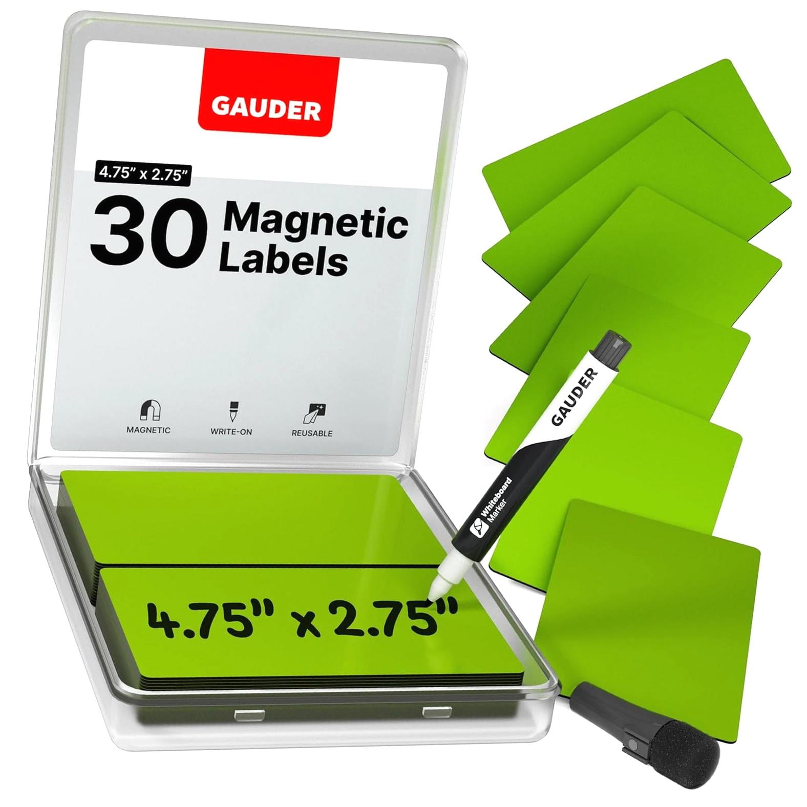 Highcool Magnetic Labels | 30x Magnetic Labels (4.75 Inches x 2.75 ...