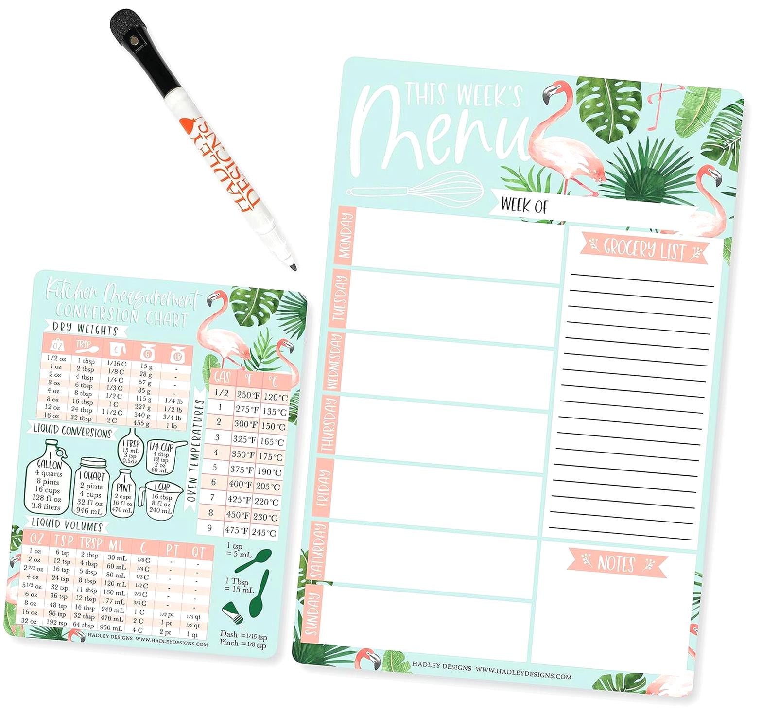 Highcool Magnetic Meal Organizer for Refrigerator-Tropical Magnetic ...