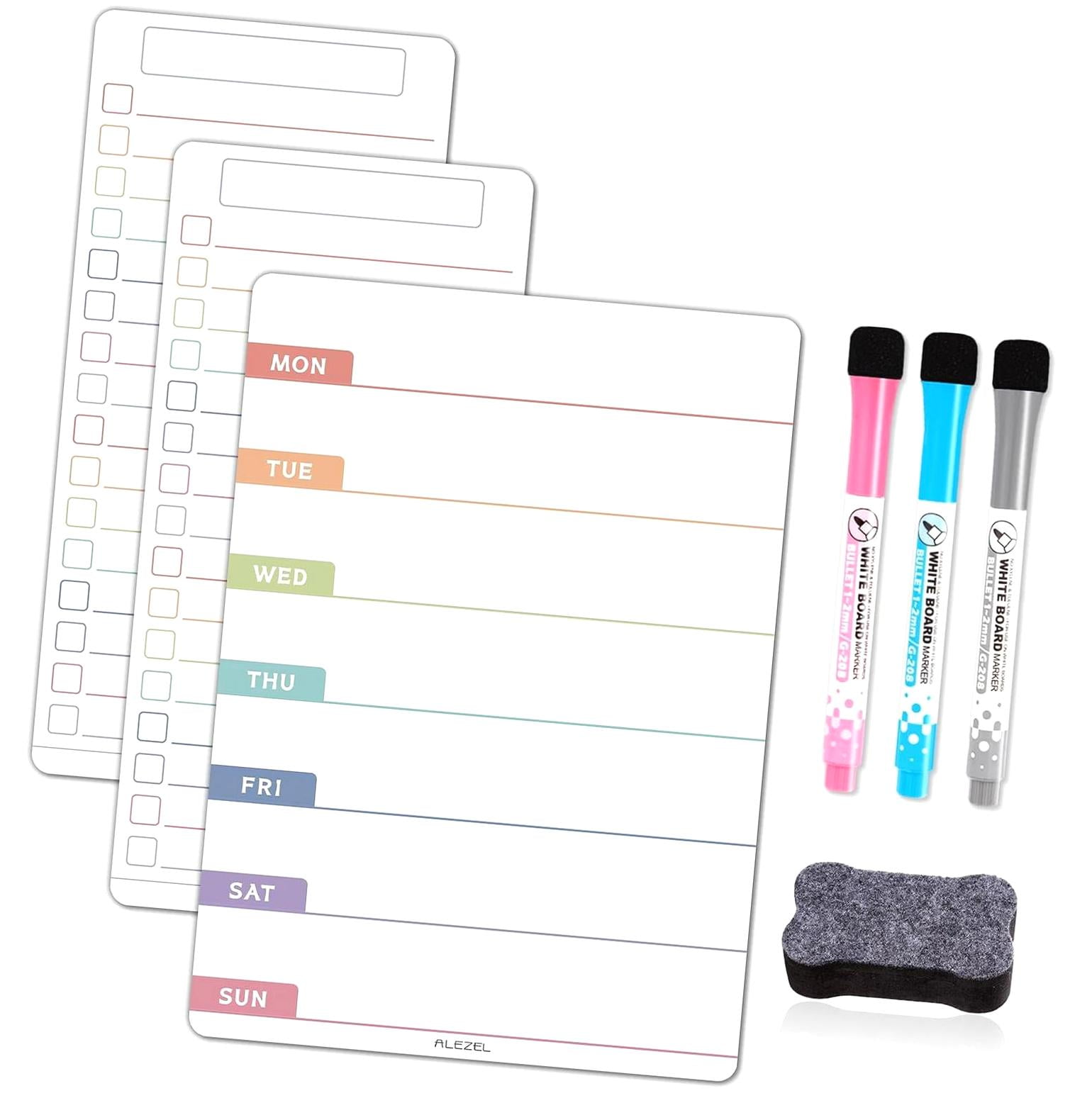 Highcool Magnetic Weekly Calendar for Refrigerator, Magnetic Menu Board ...