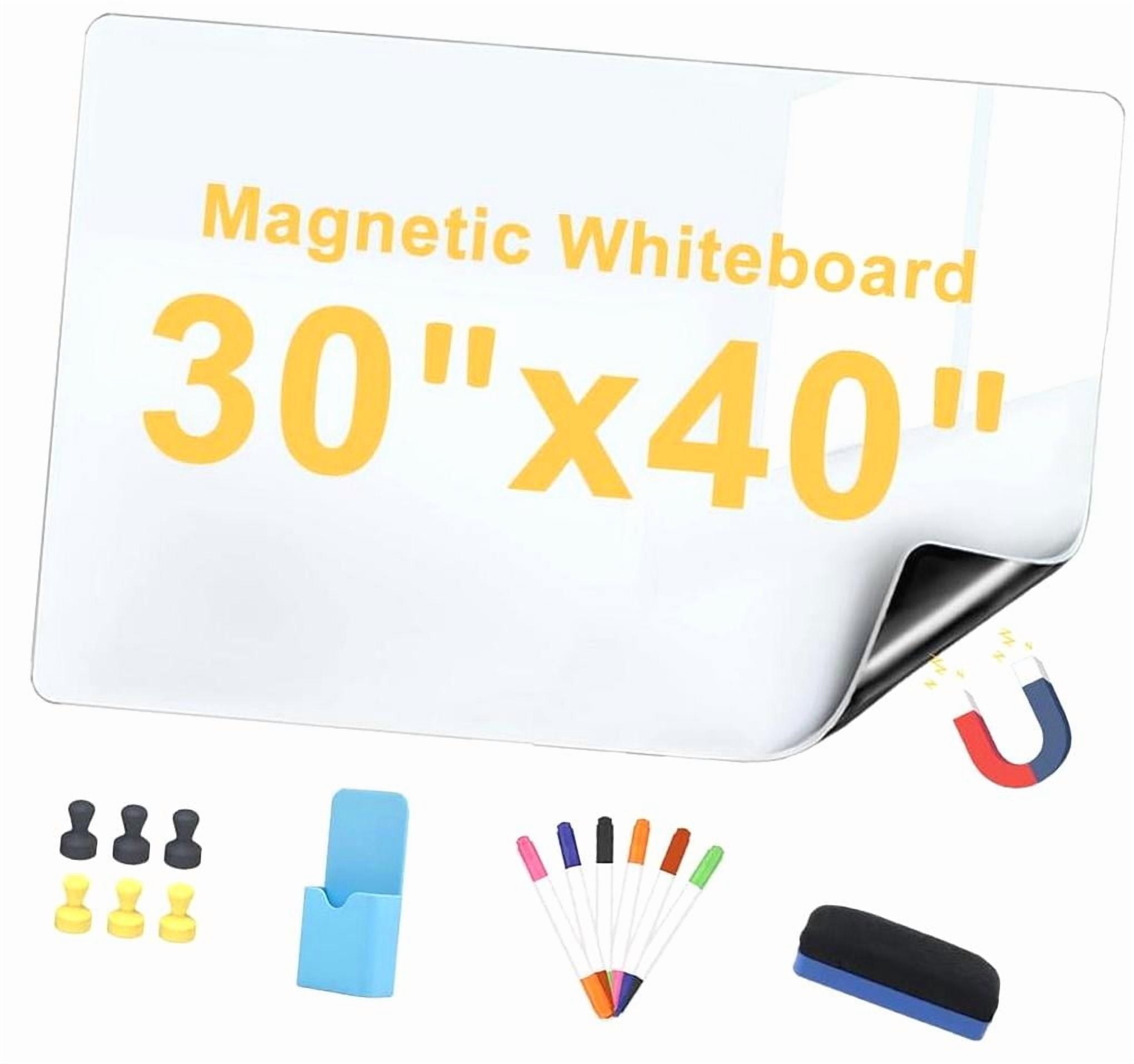 Highcool Magnetic Whiteboard Paper 30" x 40", Wall-Mounted Fridge White ...