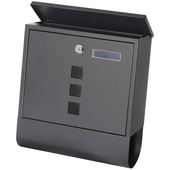 Highcool Mailbox Wall Mount, Mailboxes with Key Lock and Newspaper ...