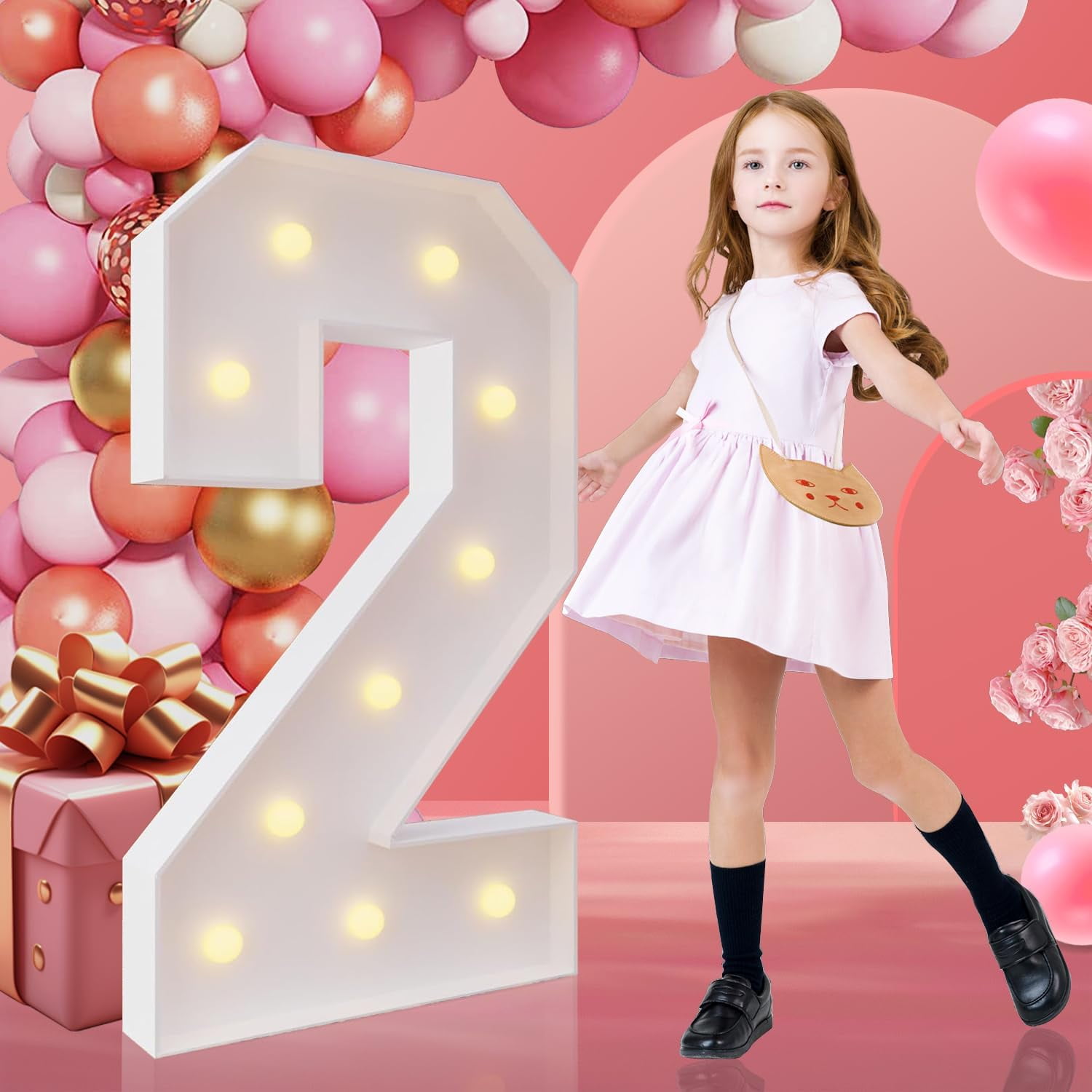 Highcool Marquee Numbers, 3FT Marquee Light up Numbers,LED Light Up ...