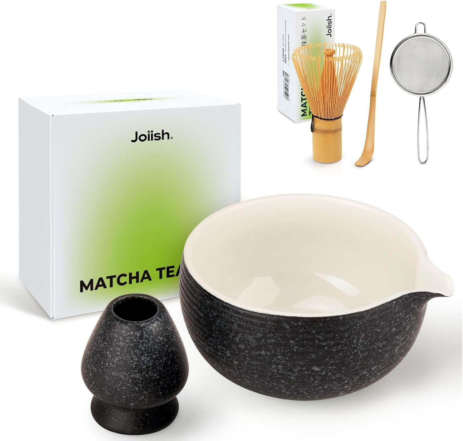 Highcool Matcha Bowl & Bamboo Whisk, Holder and Sifter Set, Basic ...