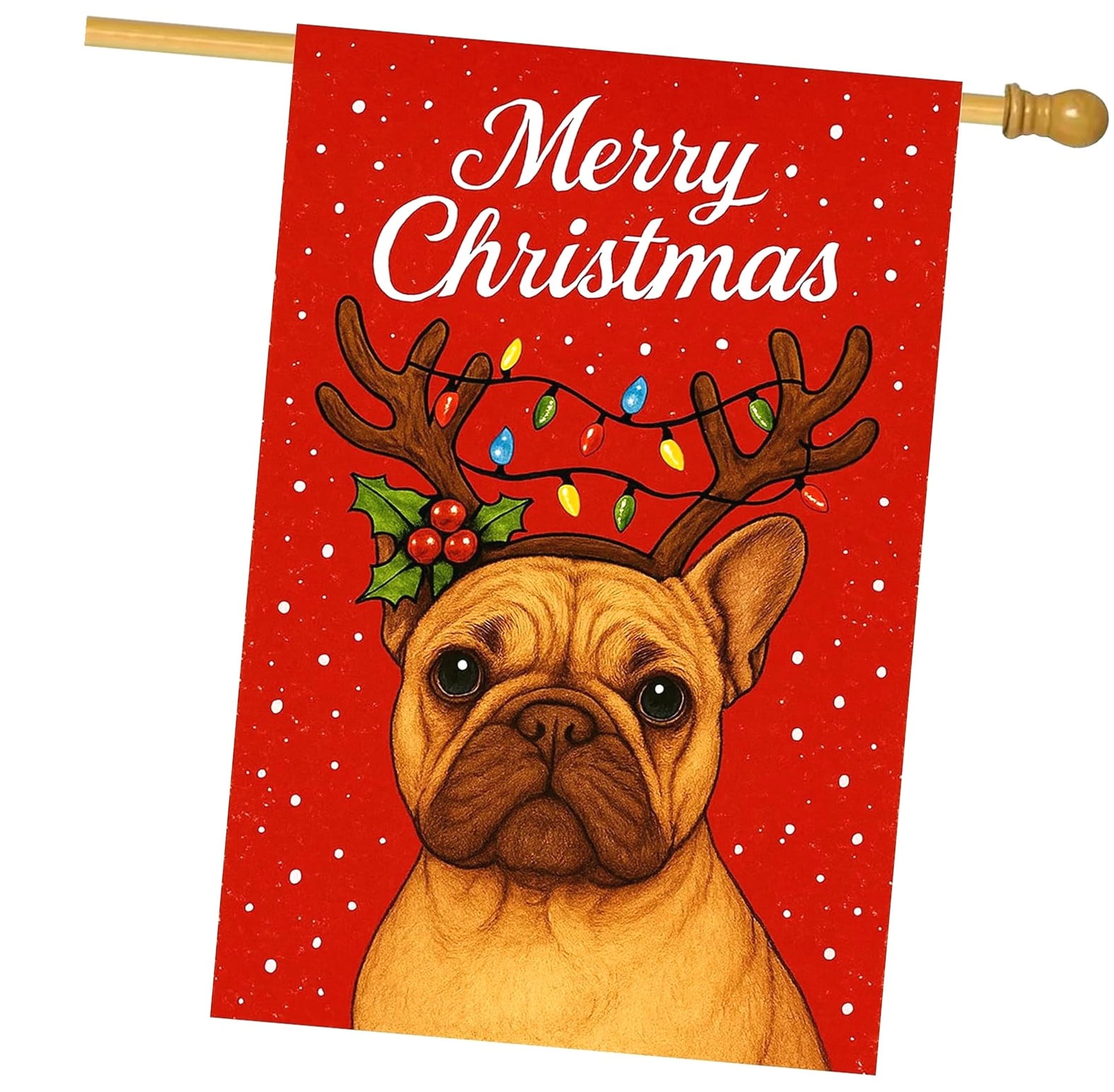 Highcool Merry Christmas French Reindeer Antlers 28 40 Inch Double ...