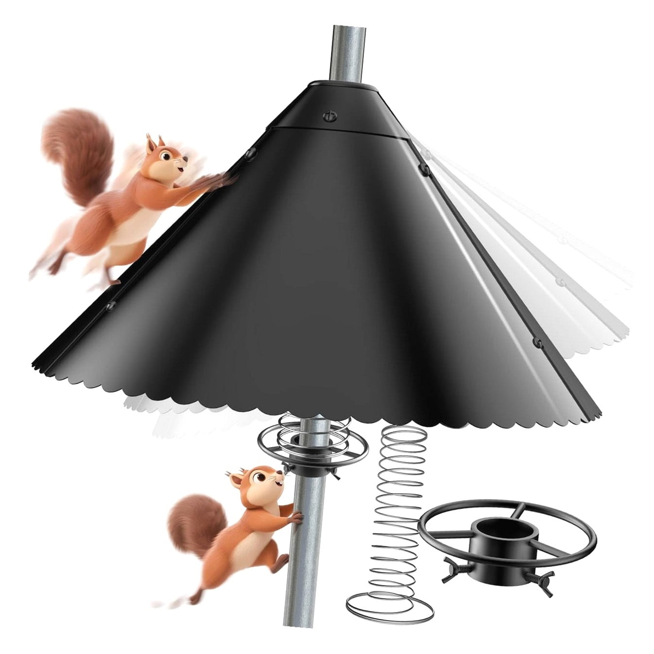 Highcool Metal Squirrel Baffle - Squirrel Baffle for Pole - Proof ...