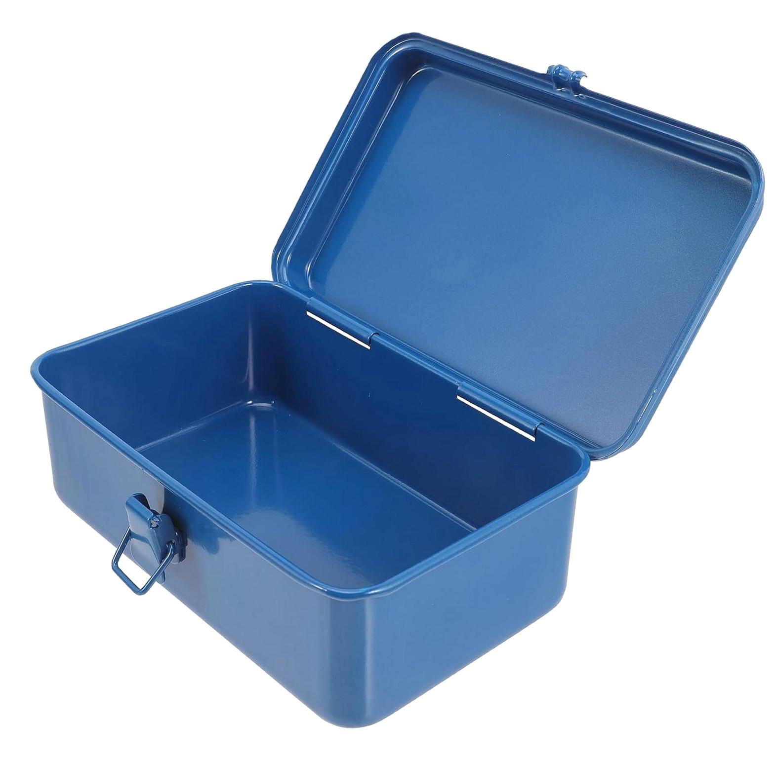 Highcool Metal Tool Organizer Box with Closure and Handle, Portable Steel Tool Box, Means Tool ...