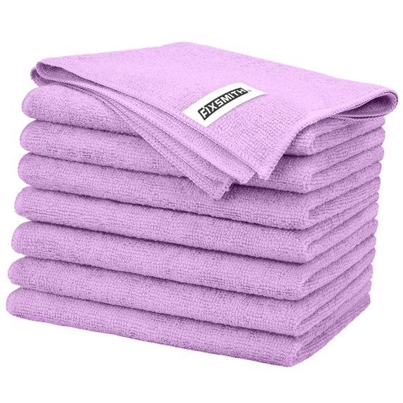 Highcool Microfiber Cleaning Cloth Pack of 8, Cleaning Rags, 16"X12 ...