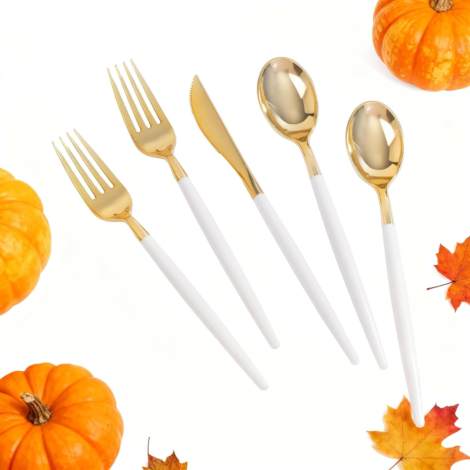 Highcool MirthMood 60 PCS Plastic Silverware, Silverware Set, Utensils ...