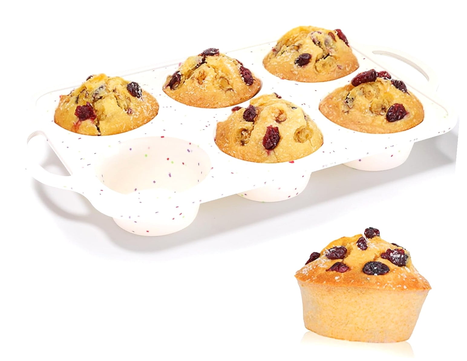 Highcool Muffin Pan, Metal Reinforced Frame 3.5 inch Large Cupcake Pan ...