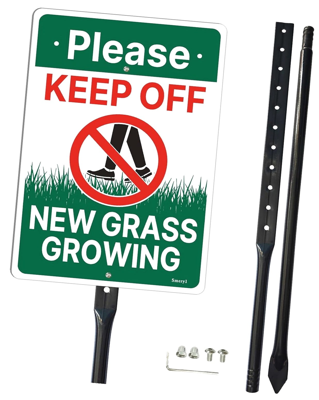 Highcool New Growing Keep Off Sign with 34.6" Stake for Yard, 12" 8 ...