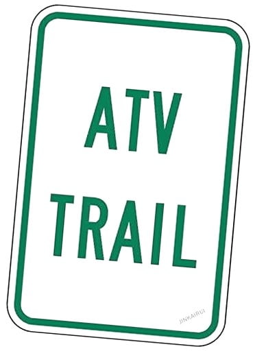Highcool New Plaque Wall Decor ATV Trail Notice Fade Resistant Metal ...