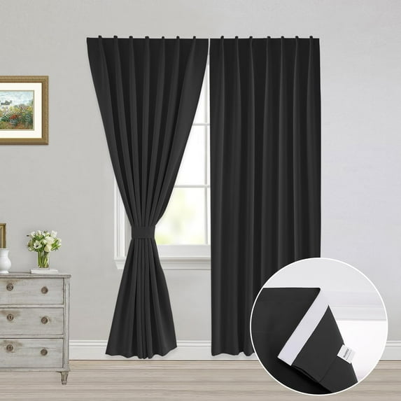 Highcool No Drill Curtain, Install Window Curtain Panels, Bedroom Curtains 2 Panel Sets, Light ...