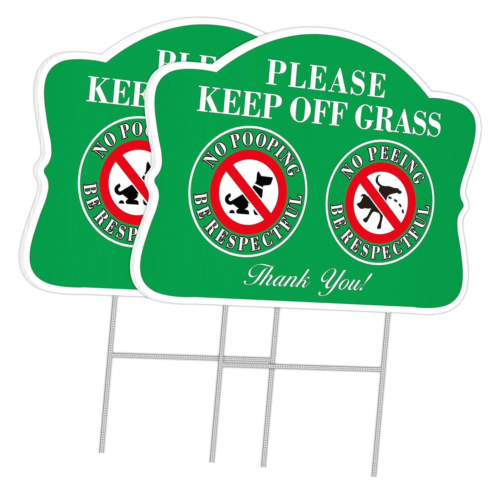 Highcool No Pooping Or No Peeing Signs, Keep Off Sign, 2 Pack 12" 9 ...