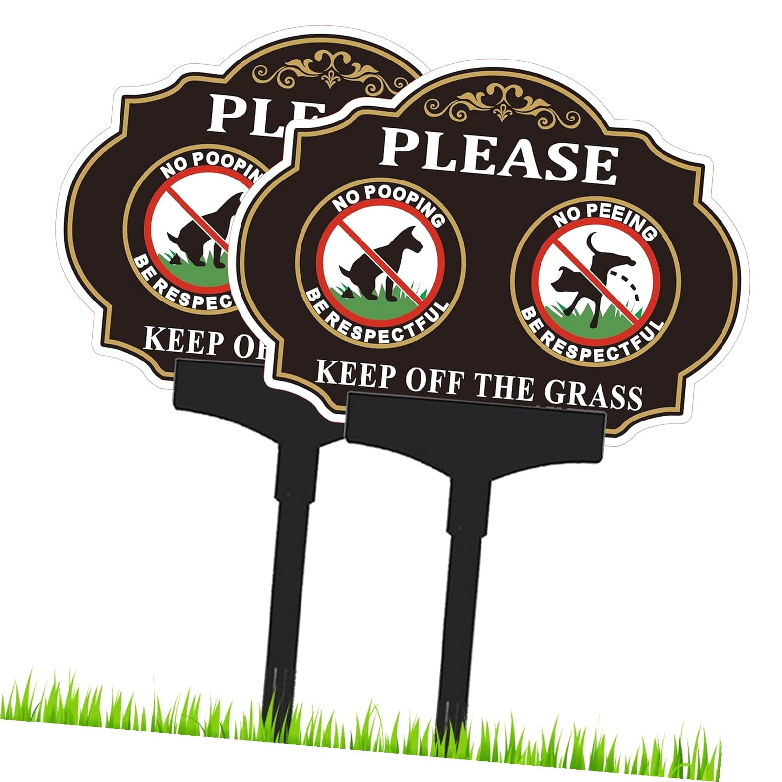 Highcool No Pooping and Peeing Sign Be Respectful Keep Off the No Dogs ...