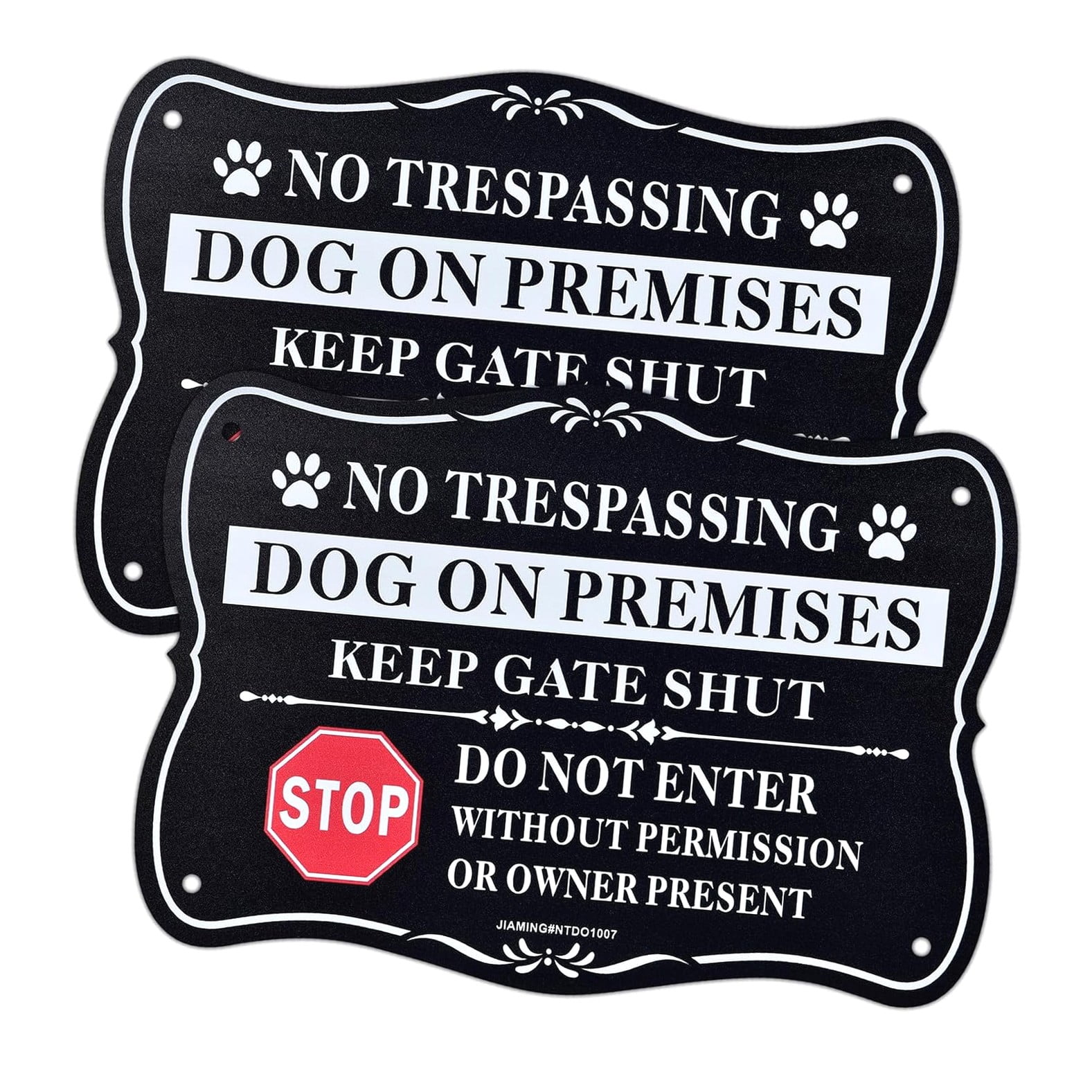 Highcool No Trespassing Premises Signs, Keep Gate Shut Do Not Enter ...