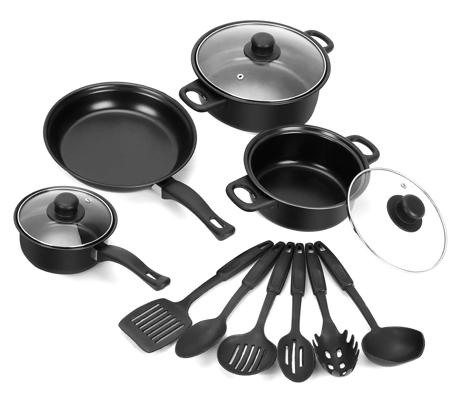 Highcool Non-Stick Cookware Collection, 13-Piece Lightweight Cast Iron ...