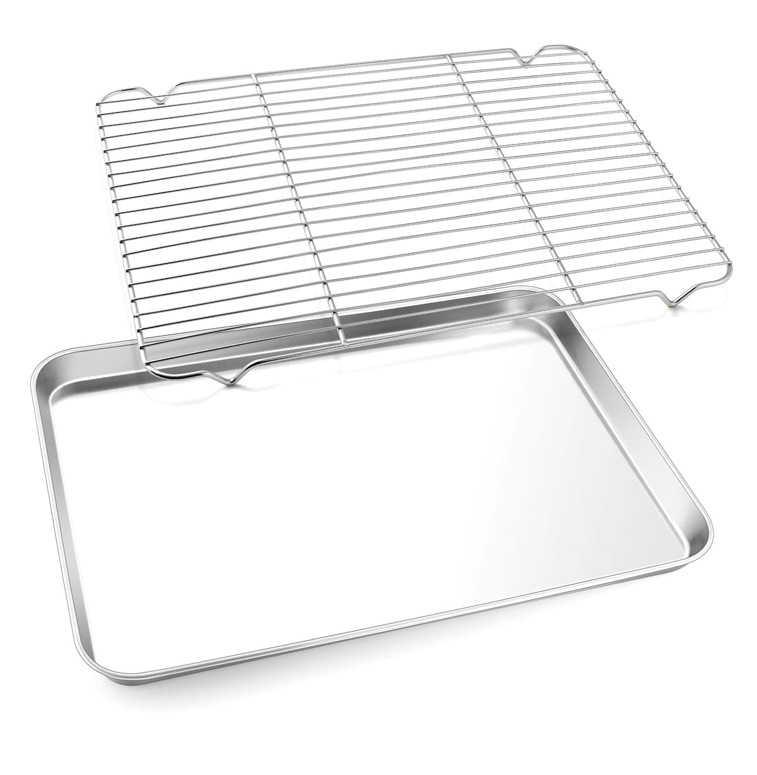 Highcool Non-stick Cookie Sheet with Rack Set, Half Sheet Baking Pan ...