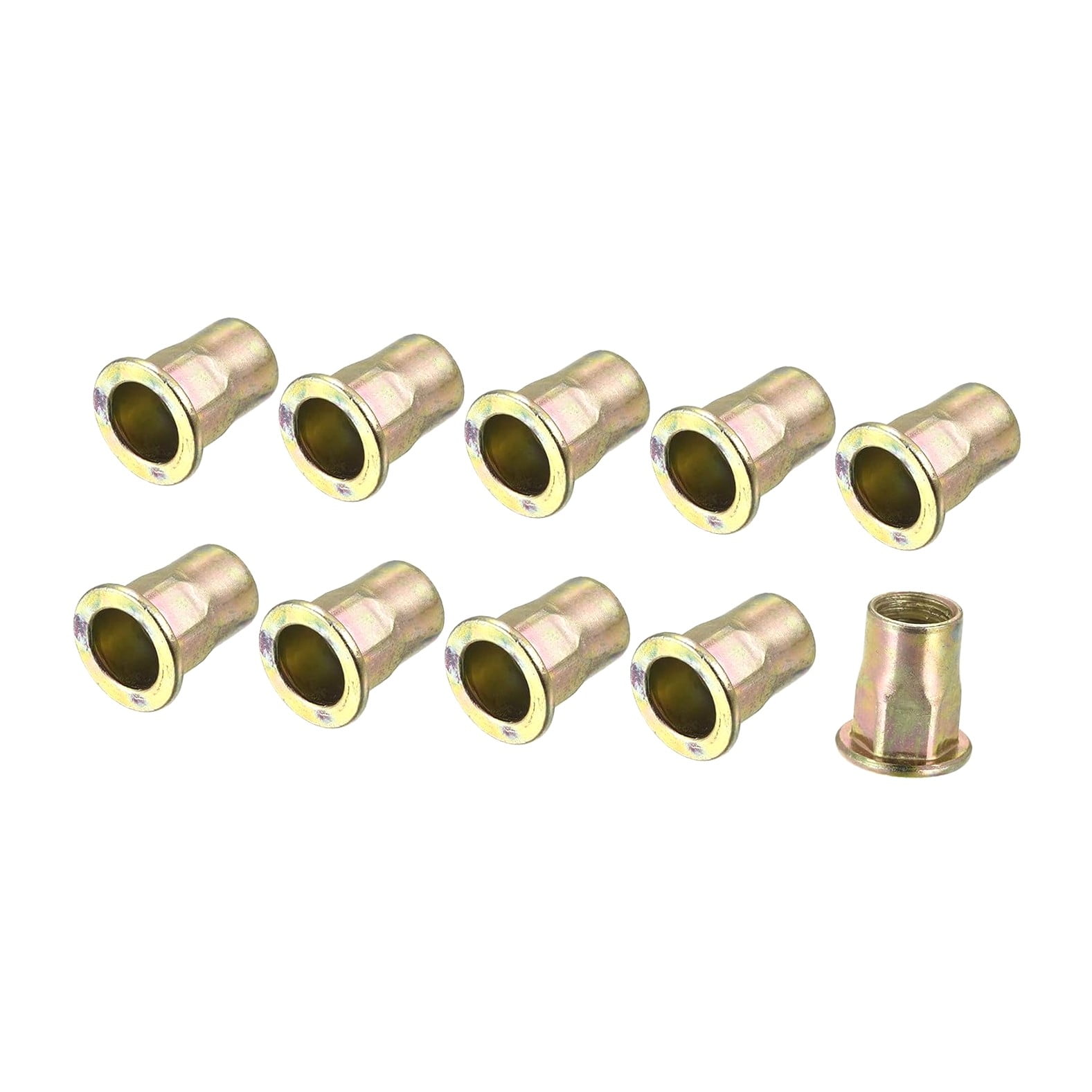 Highcool Nuts (M10) 20 Pieces, Carbon Steel Half Threaded Insert Nuts ...