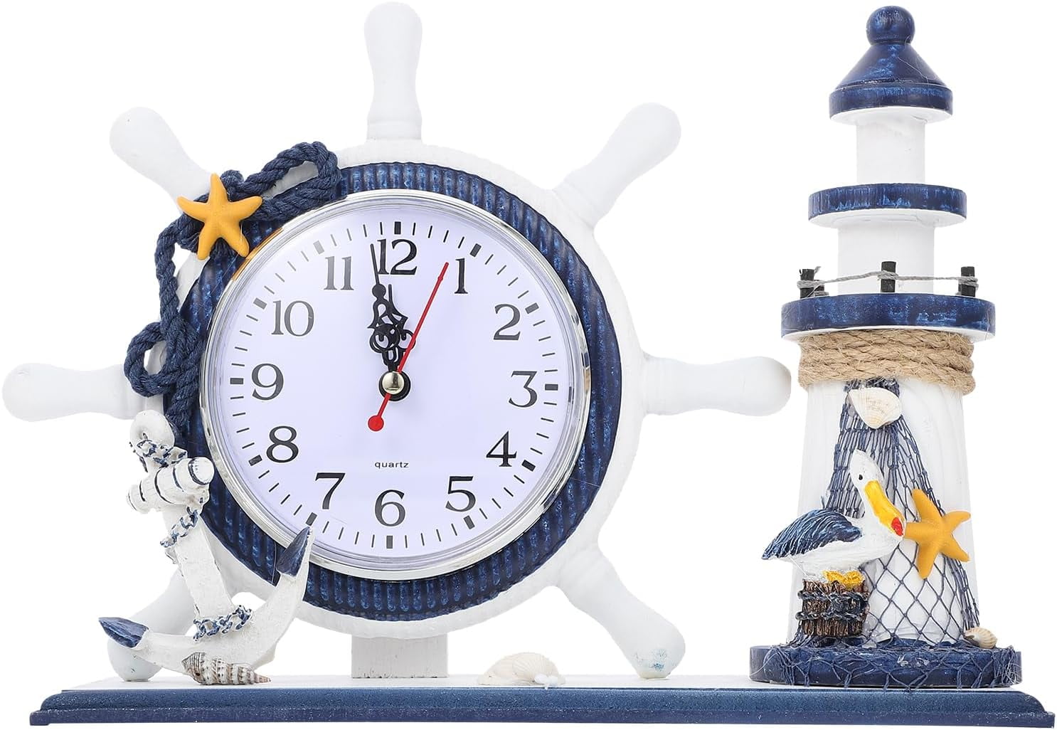Highcool Ocean Themed Ornaments Desk Clock Nautical Desktop Clock ...