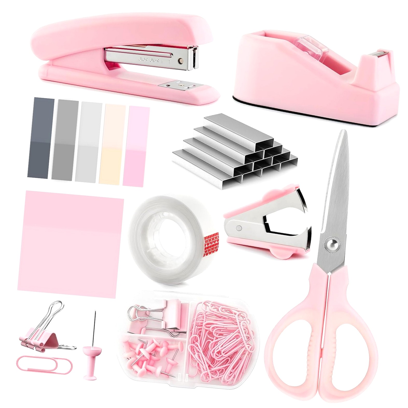 Highcool Office Supplies Set, Stapler and Tape Dispenser for Office ...