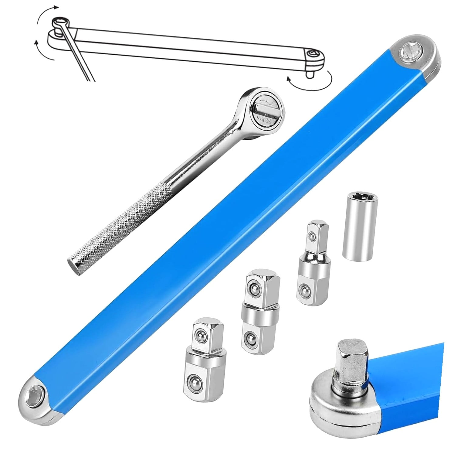 Highcool Offset Extension Wrench Set, 15.4 Inch Offset Extension Wrench ...