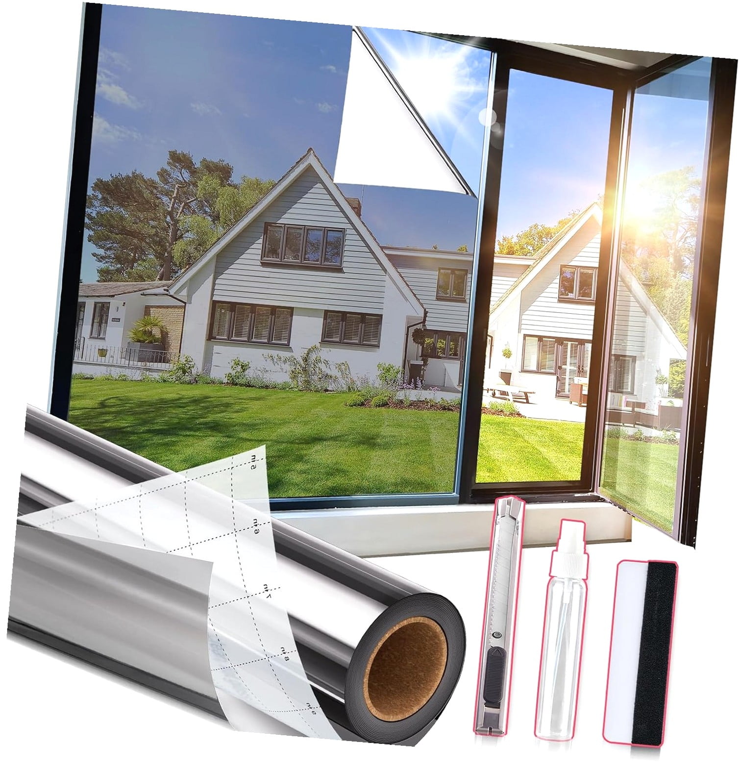 Highcool One Way Privacy Window Film, Window Tint for Sun Control ...