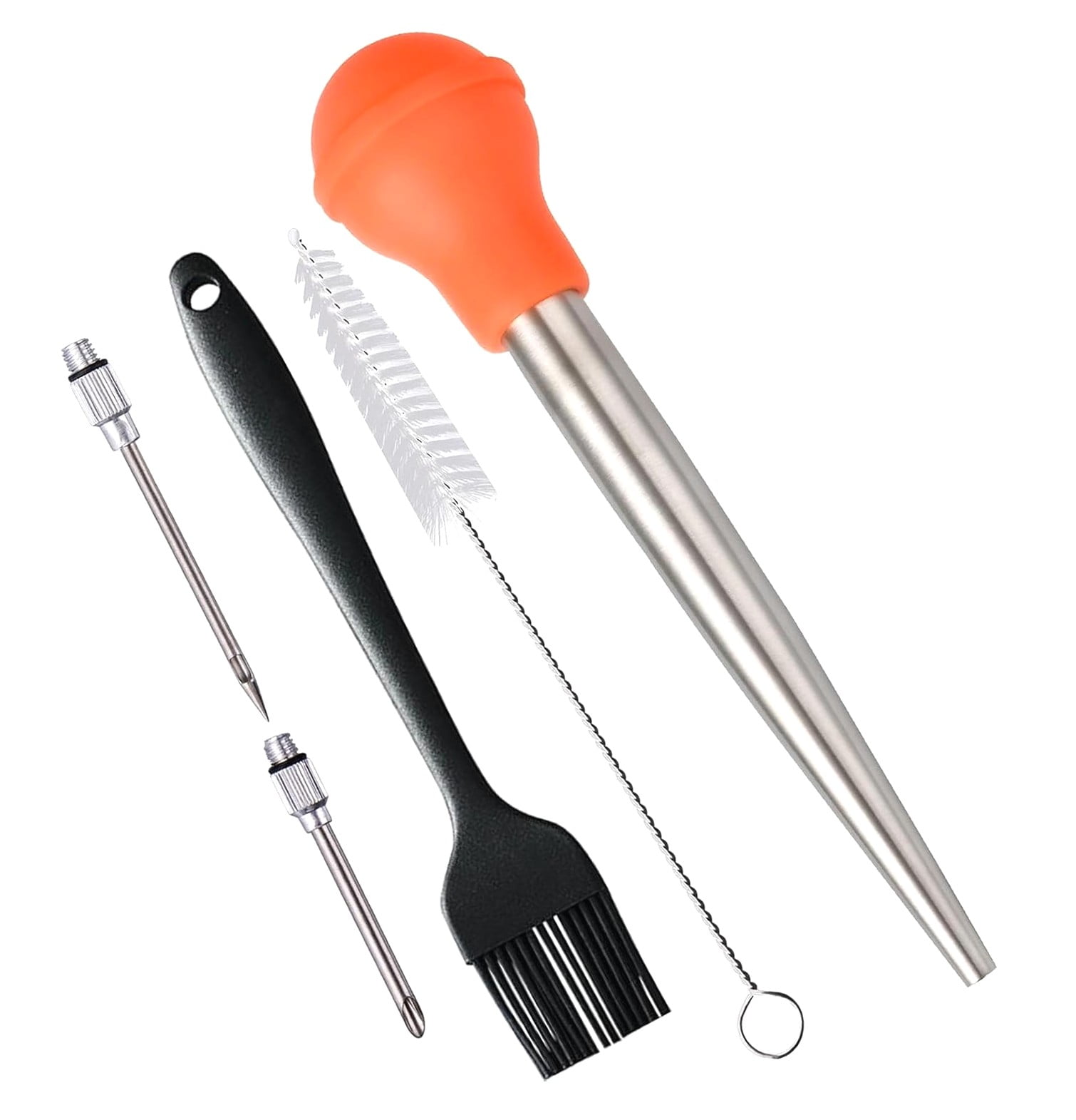Highcool Orange Turkey Baster, 18/8 Steel Baster Meat Injector Baster ...