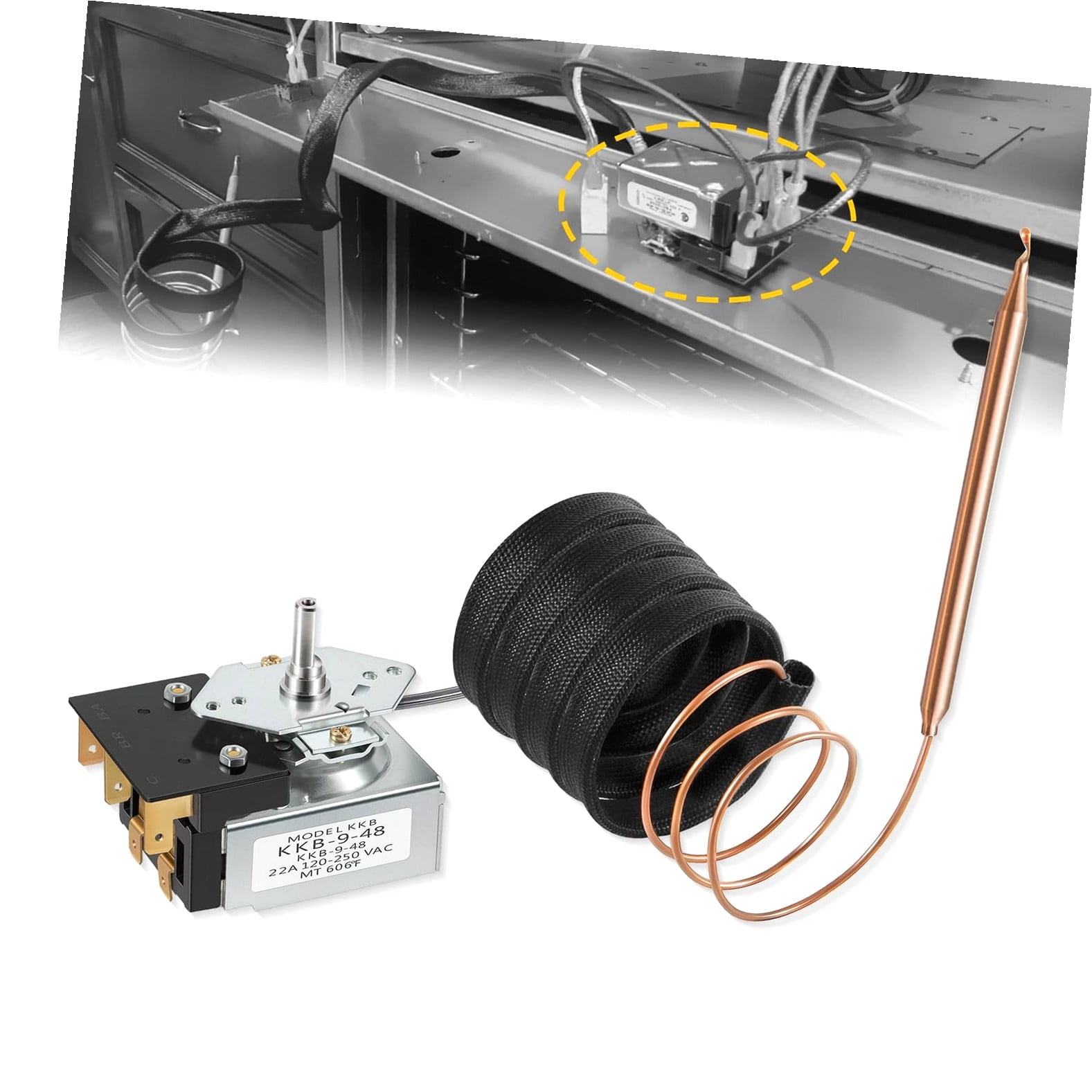 Highcool PB010036 Thermostat Bake/Broil Part, Replace for Thermostat ...