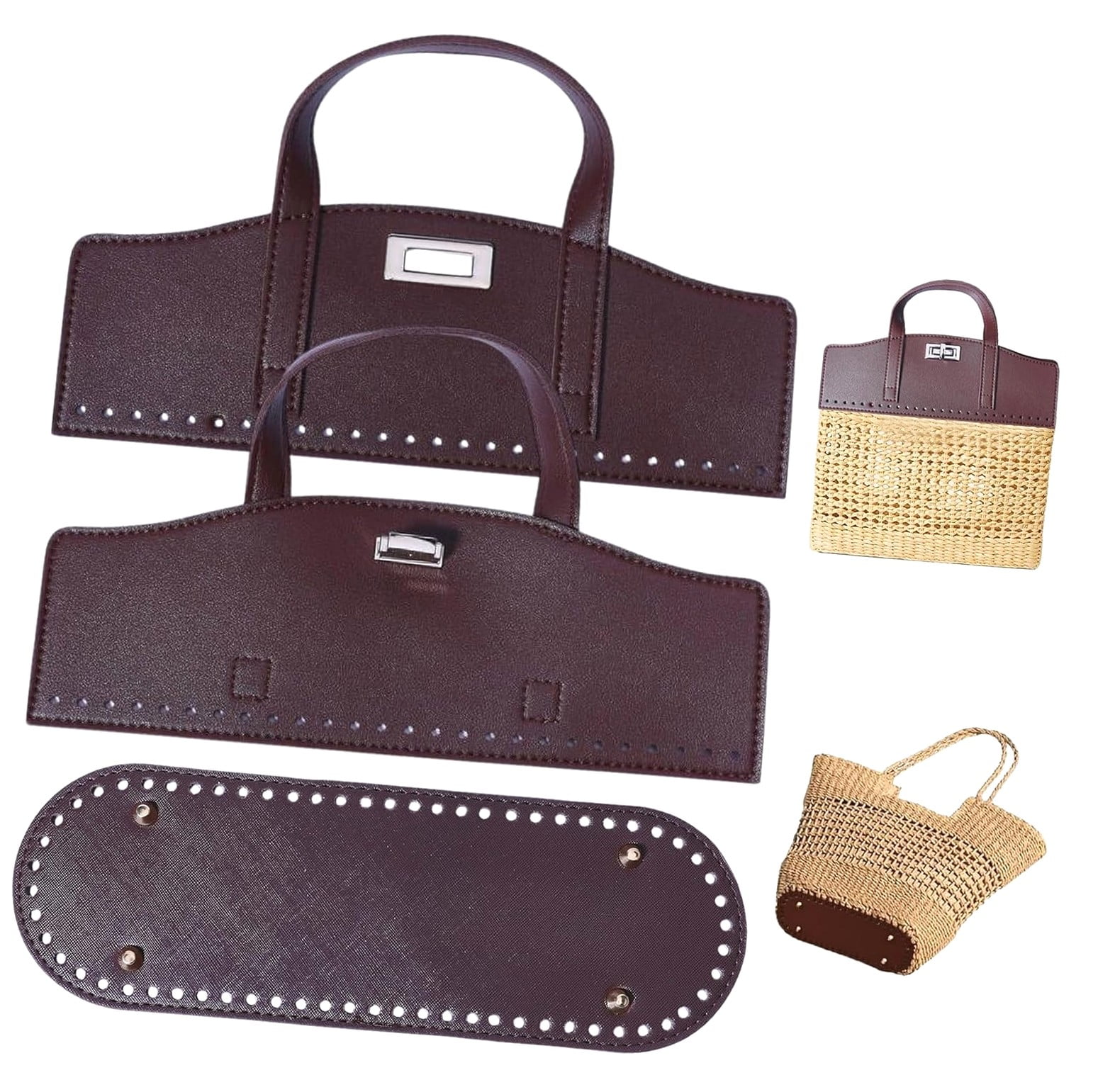 Highcool PU Crafting Kits Bag Base Shaper Bag Handles with Holes Turn ...