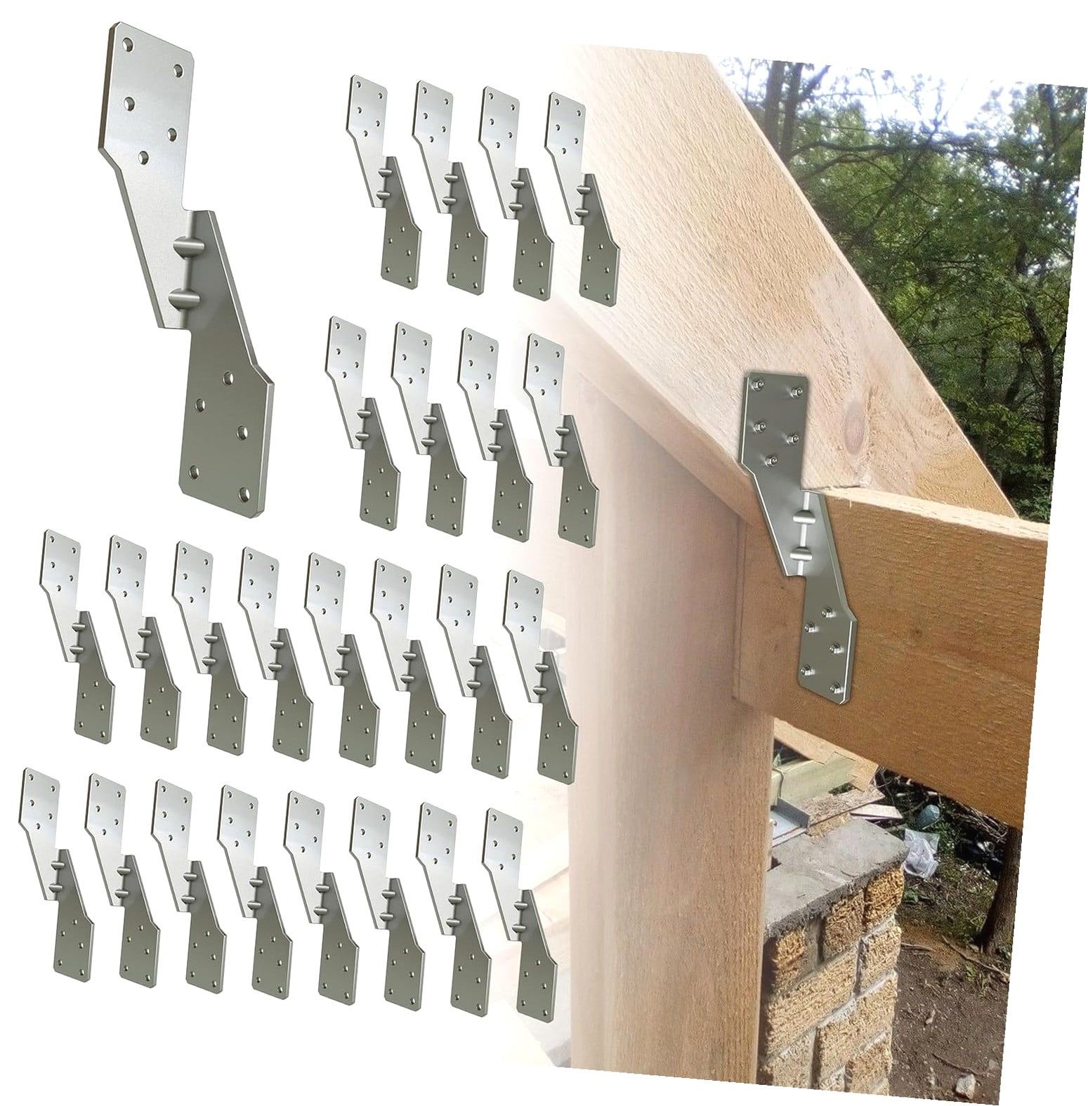 Highcool Pack Hurricane Ties for Rafters, Hurricane Straps Brackets ...