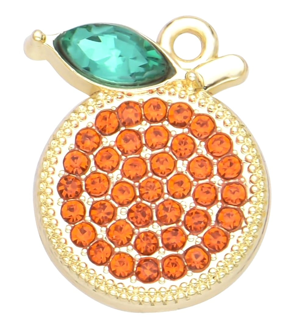 Highcool Pack of 20 Rhinestone Charms Plated Pendants Pave for Necklace ...