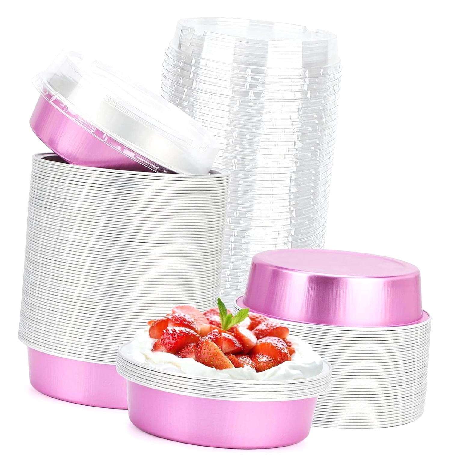 Highcool Pans with , 100 Pack 4" 8oz Aluminum Baking Pie Foil Tins ...