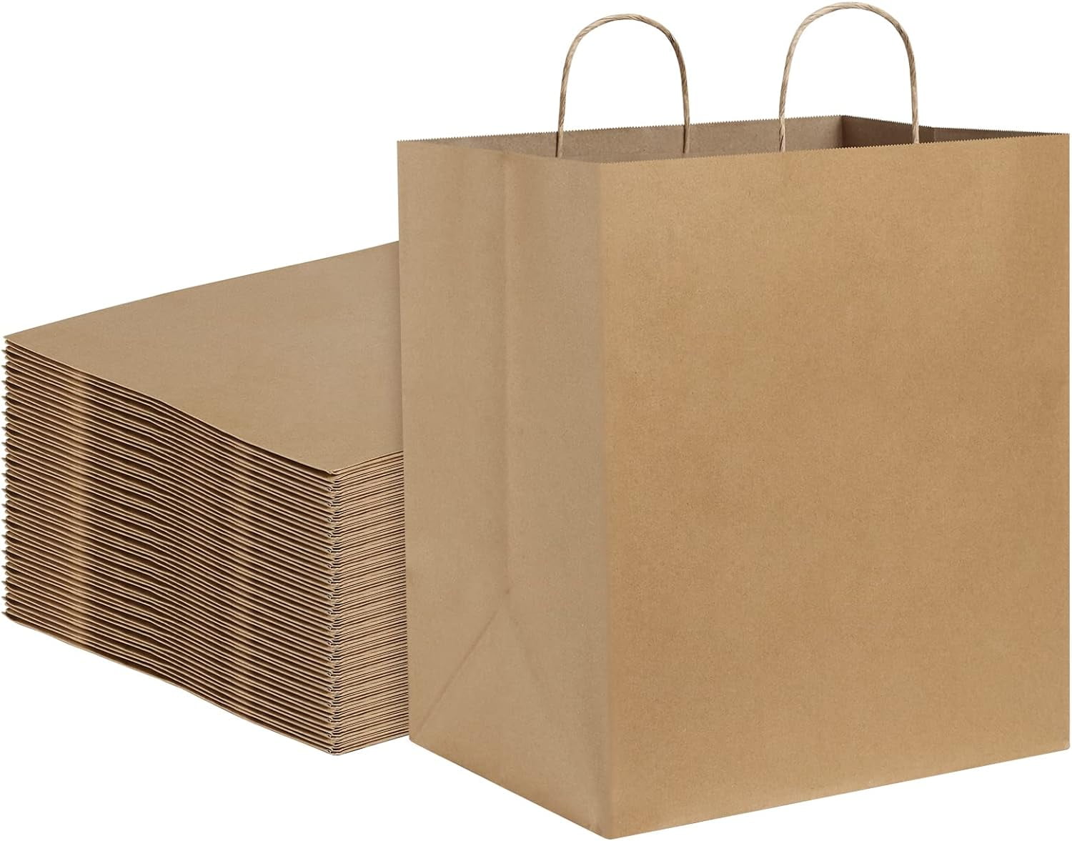 Highcool Paper Bags 50Pcs 14x10x15.75 Large Paper Bags with Handles for ...