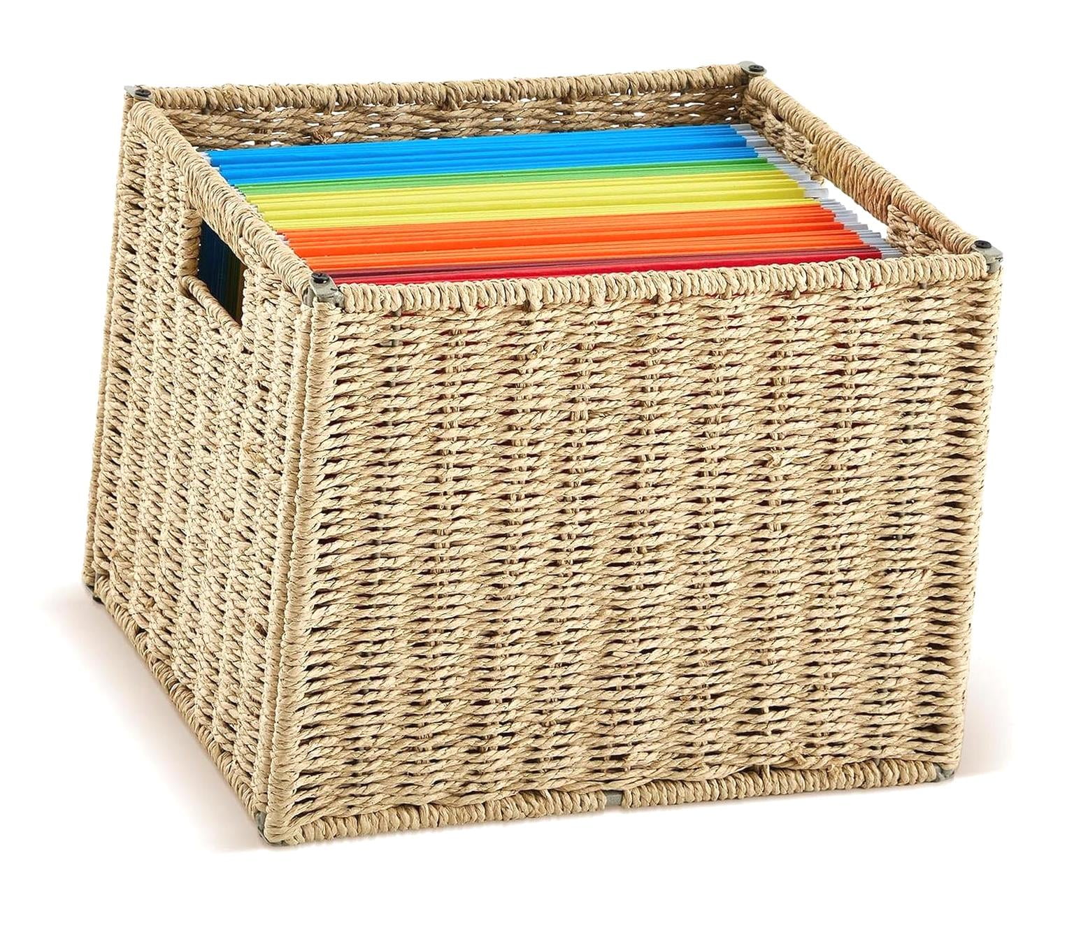 Highcool Paper Rope File Box Organizers Collapsible Letter Size Filing ...