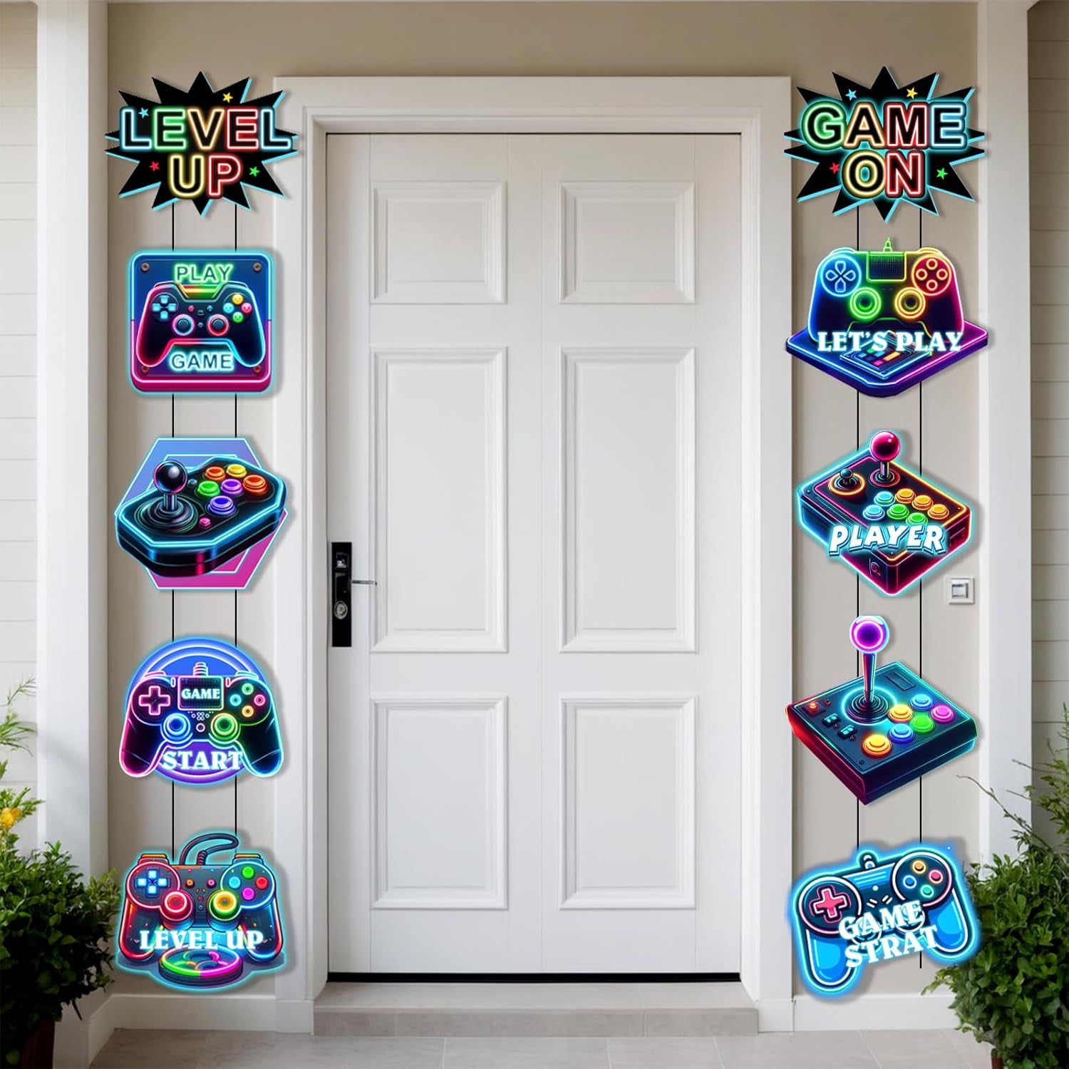 Highcool Party Decorations Video Gaming Door Banner Controller Banner ...