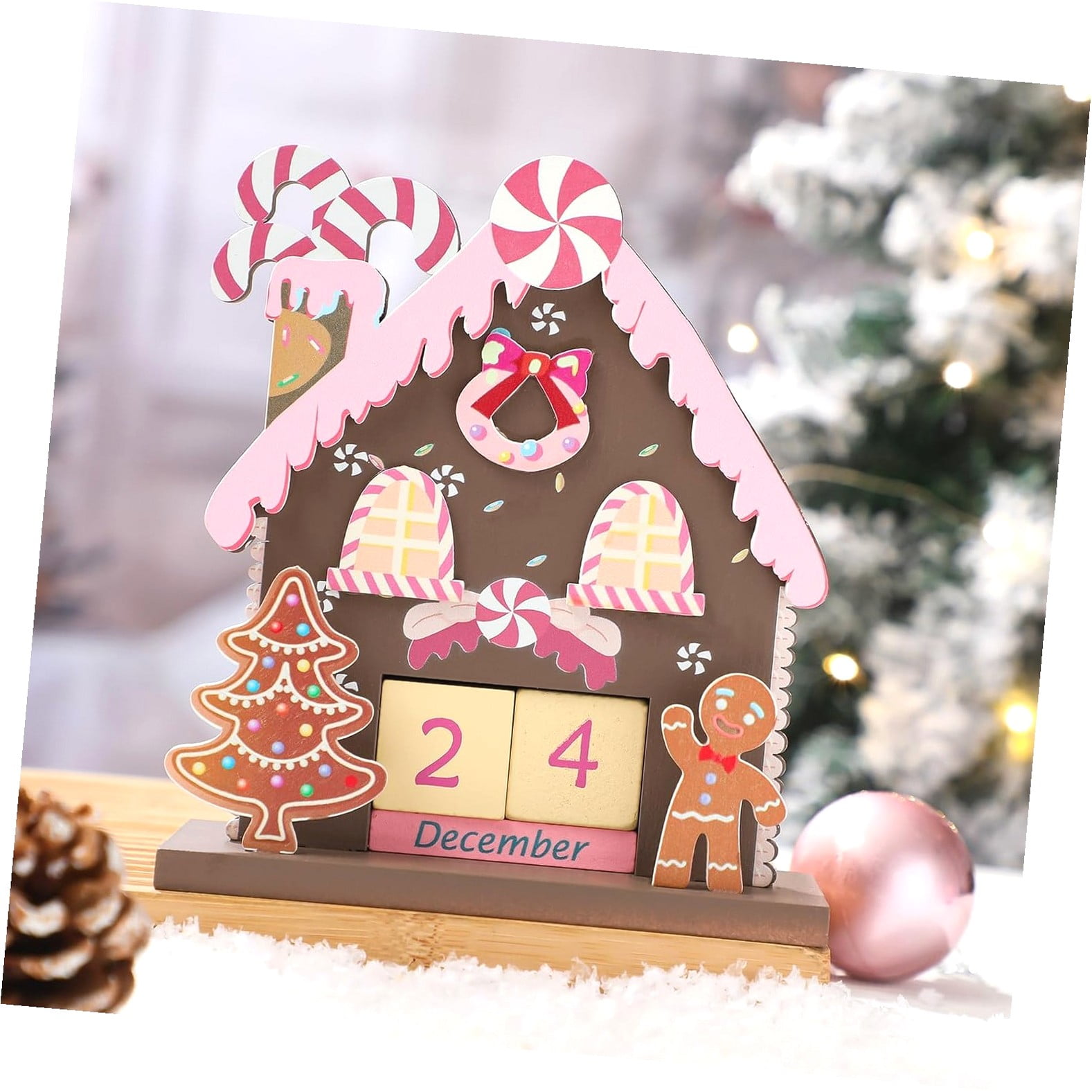 Highcool Pastel Wooden Christmas Countdown Advent Calendar Candyland ...