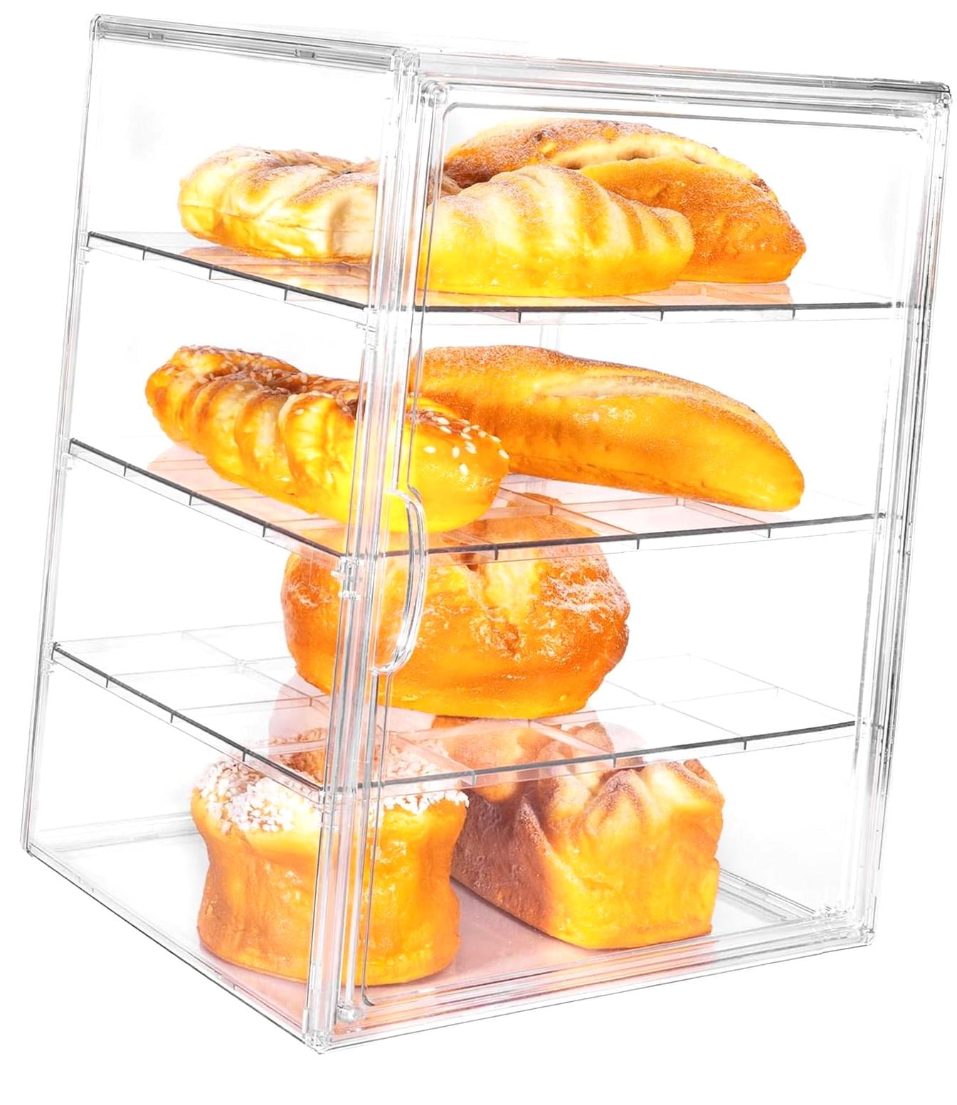 Highcool Pastry Display Case Large Clear Bread Box for Kitchen ...