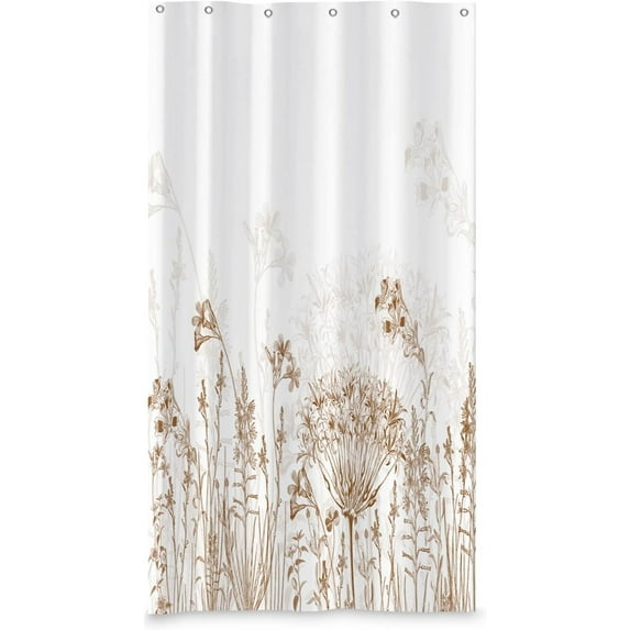 Highcool Pattern Polyester Shower Curtain, Farmhouse Style Wildflower ...
