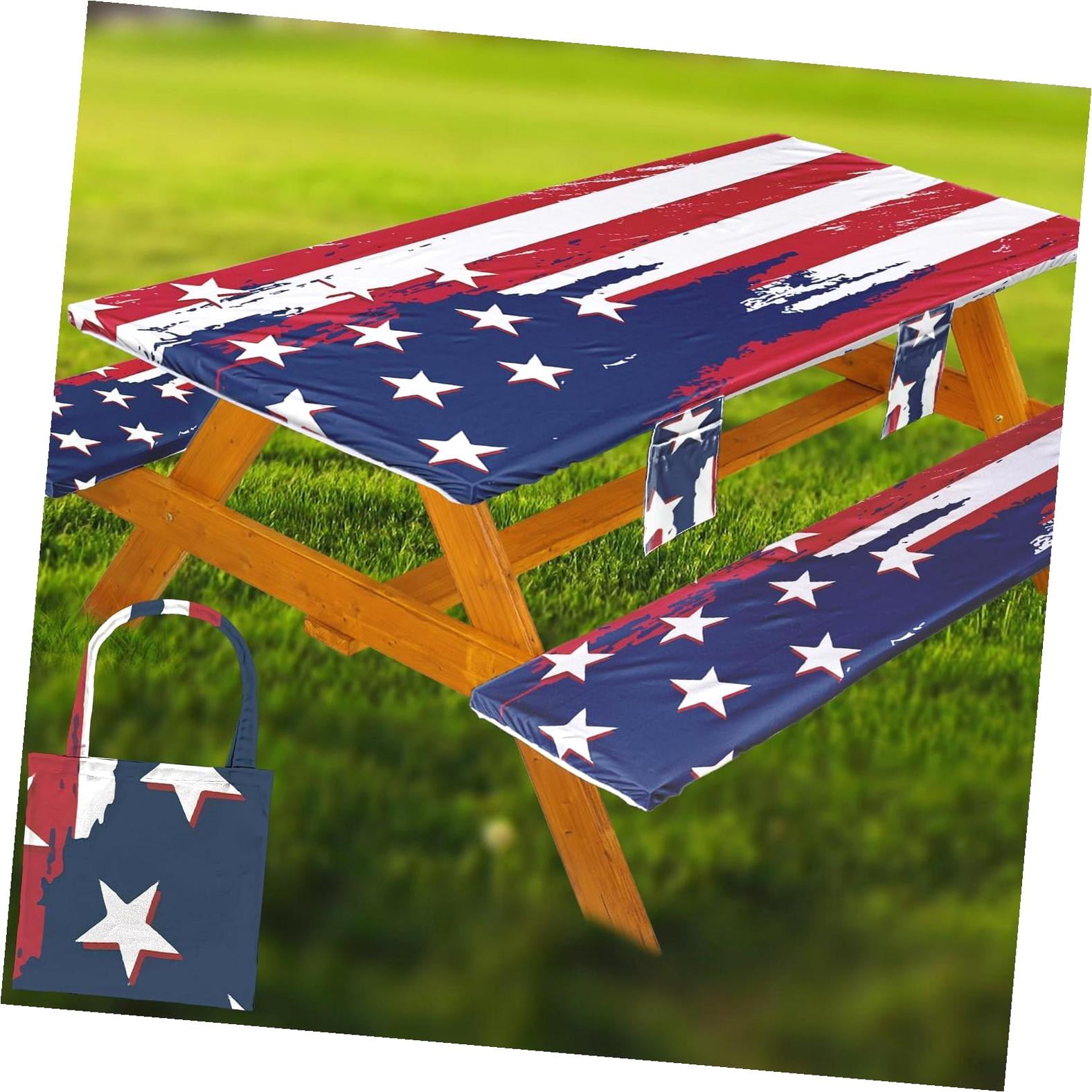 Highcool Picnic Table Cover Set, Essential for Summer Outdoor Camping ...