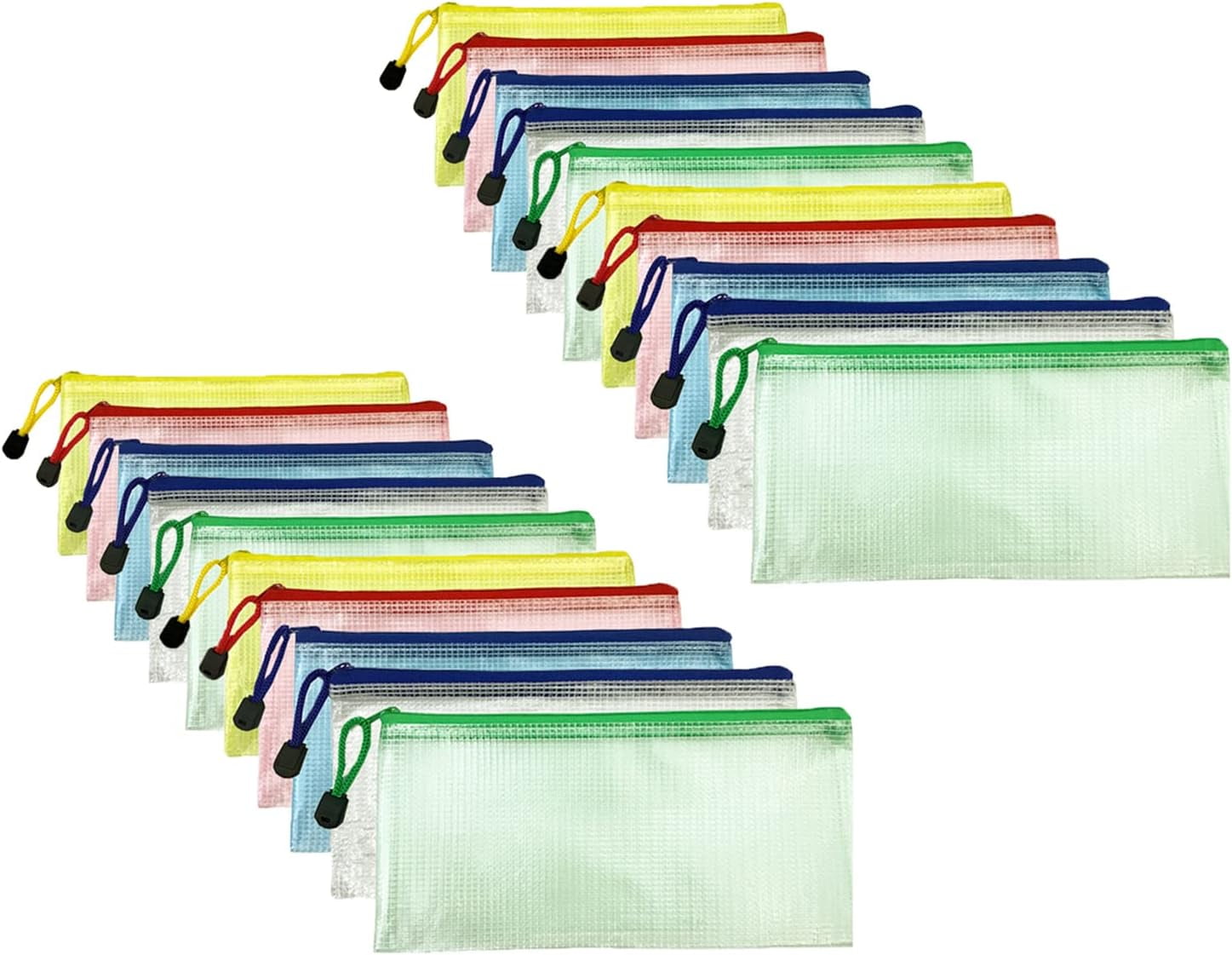 Highcool Pieces 5 Colors Small Plastic Document Sleeves, Clear Plastic ...