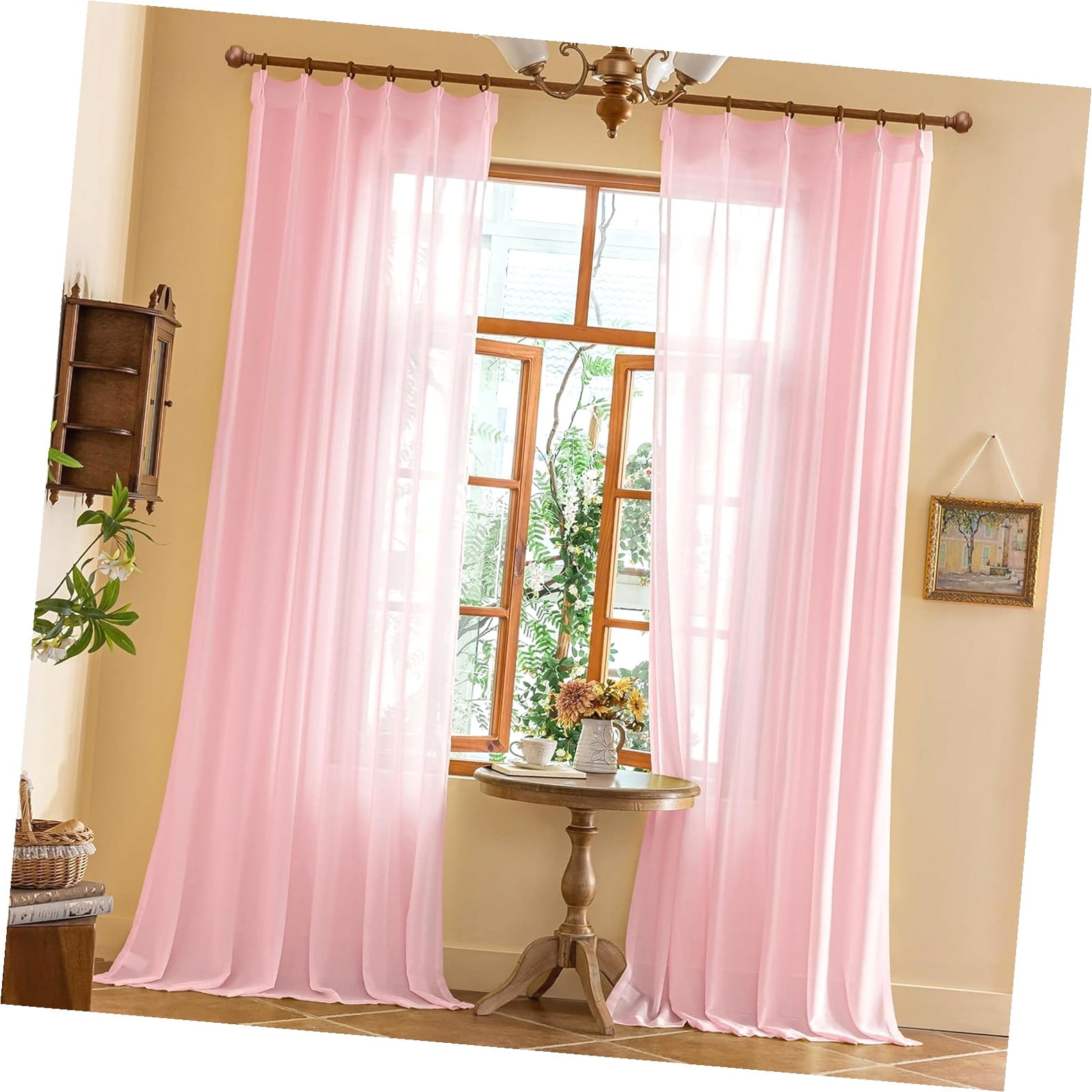 Highcool Pinch Pleated Sheer Curtains 120 Inch Length for Room or ...