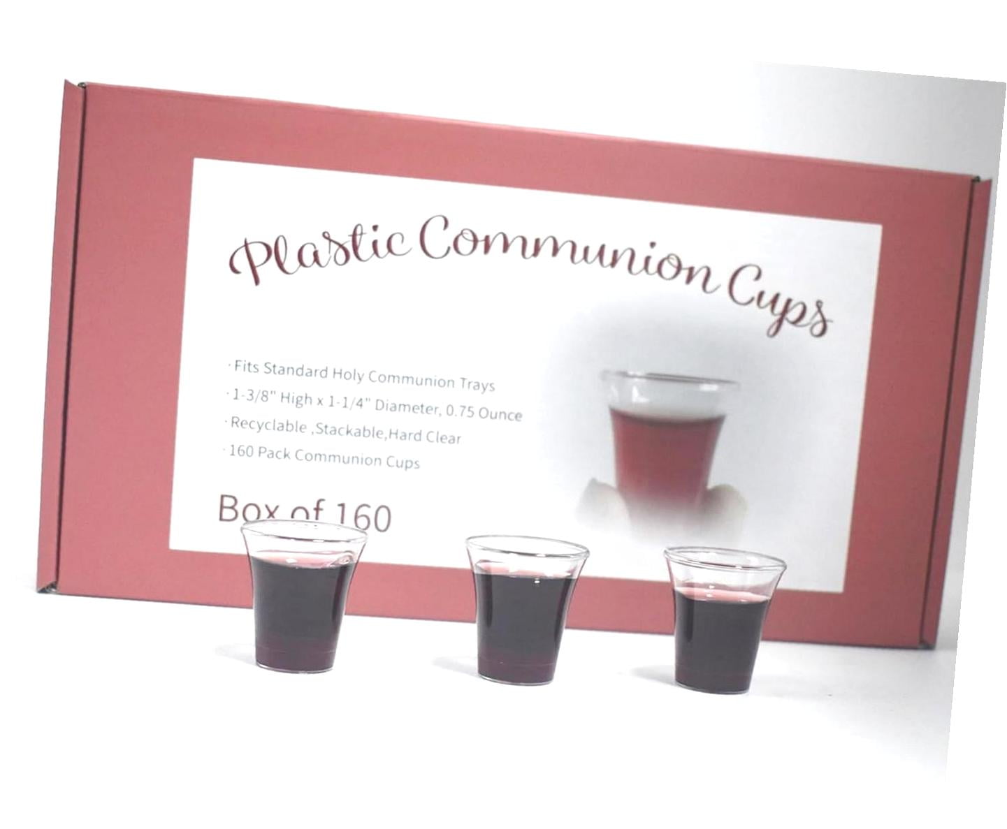 Highcool Plastic Communion Cups - 160 per box with Standard Communion ...