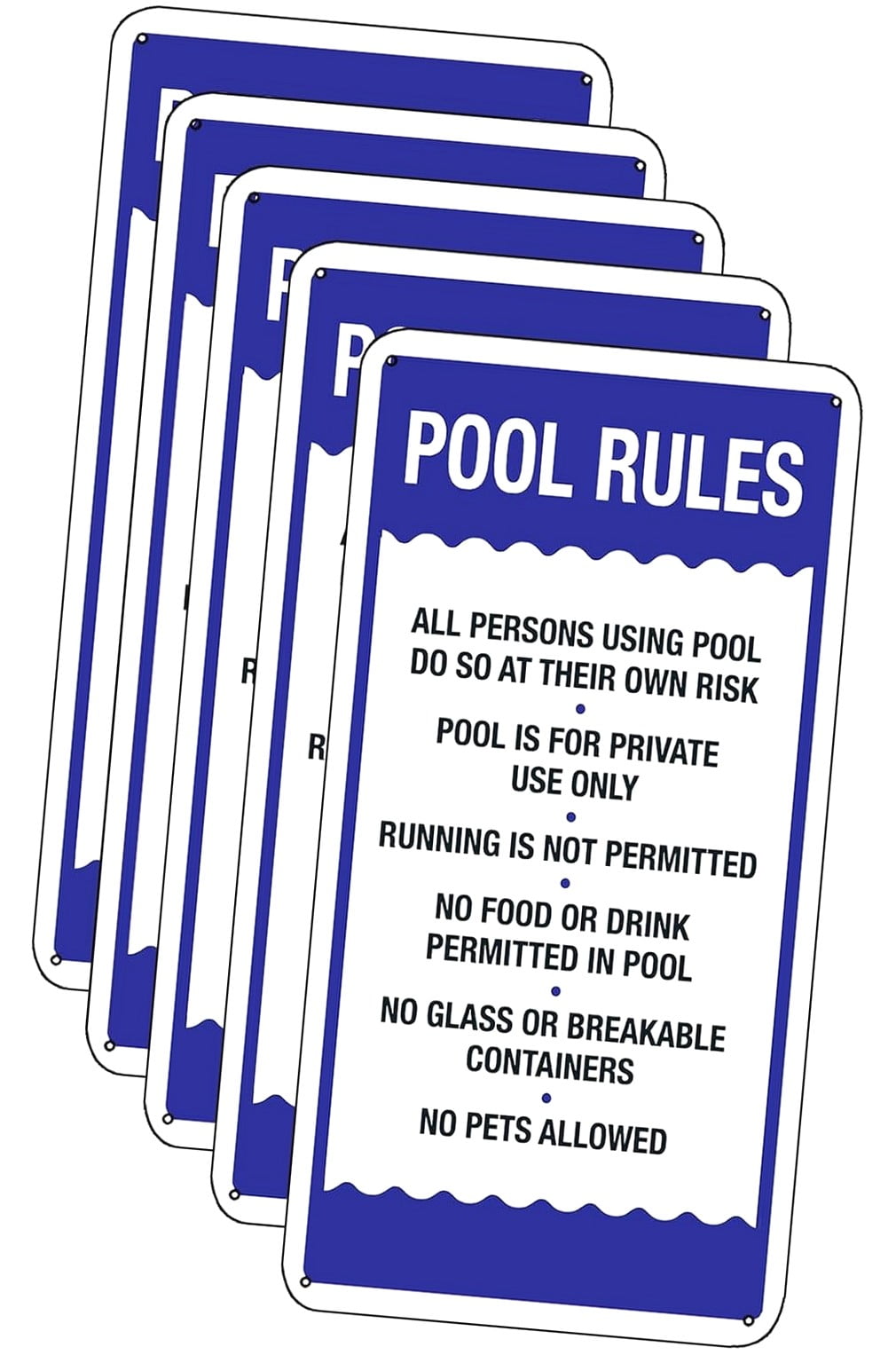 Highcool Pool Rules Signs, Swimming Pool Sign Signs Indoor/ Pool Wall ...